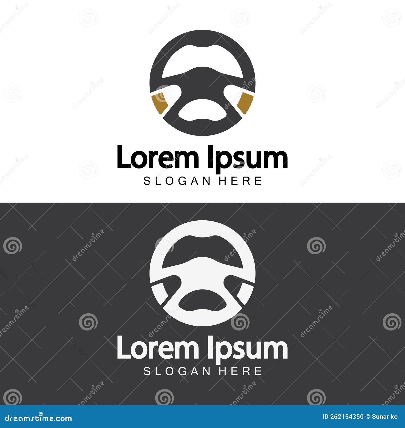 Steering Wheel Logo. Vector Illustration Stock Vector - Illustration of ...