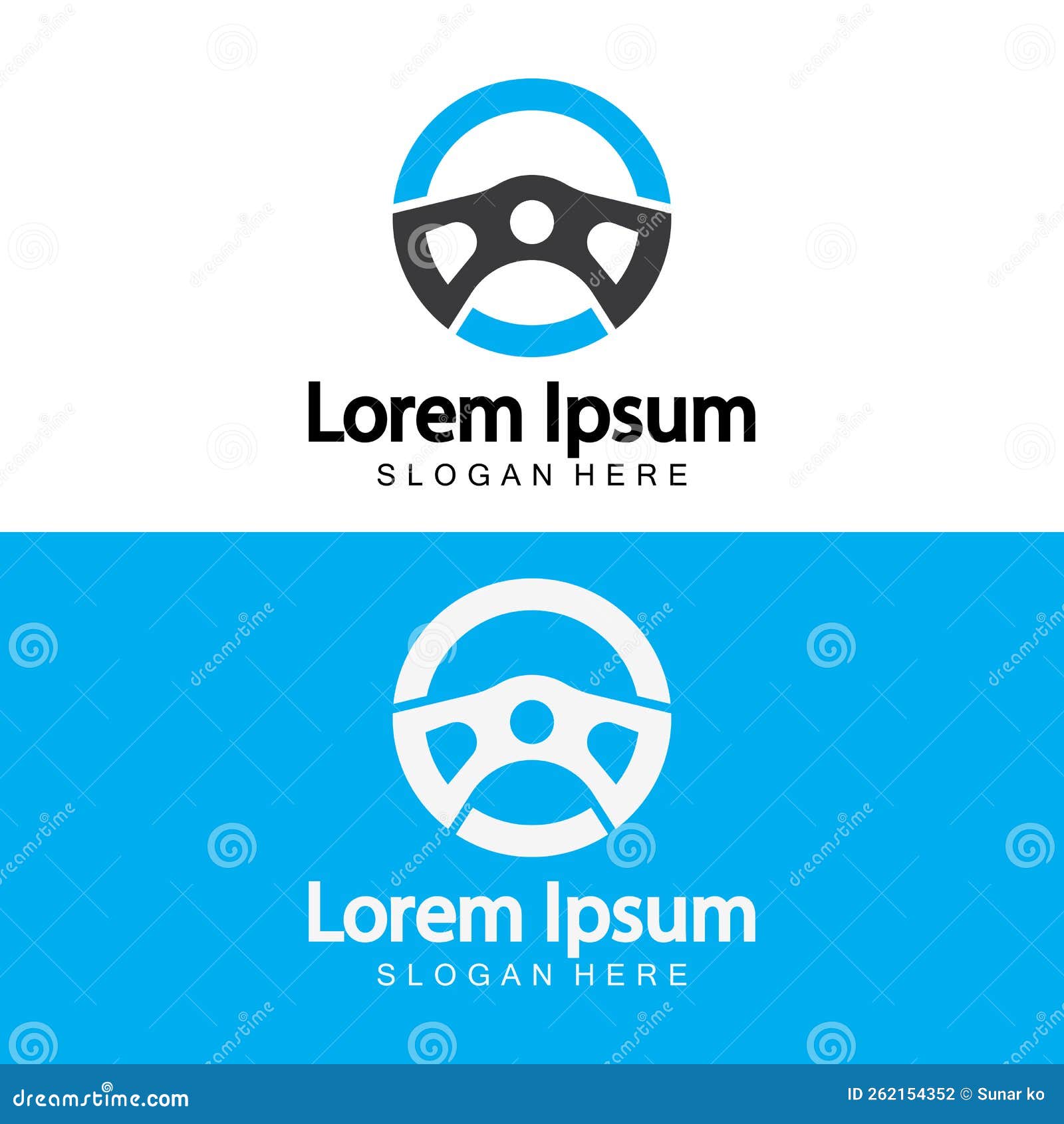 Steering Wheel Logo. Vector Illustration Stock Vector - Illustration of ...