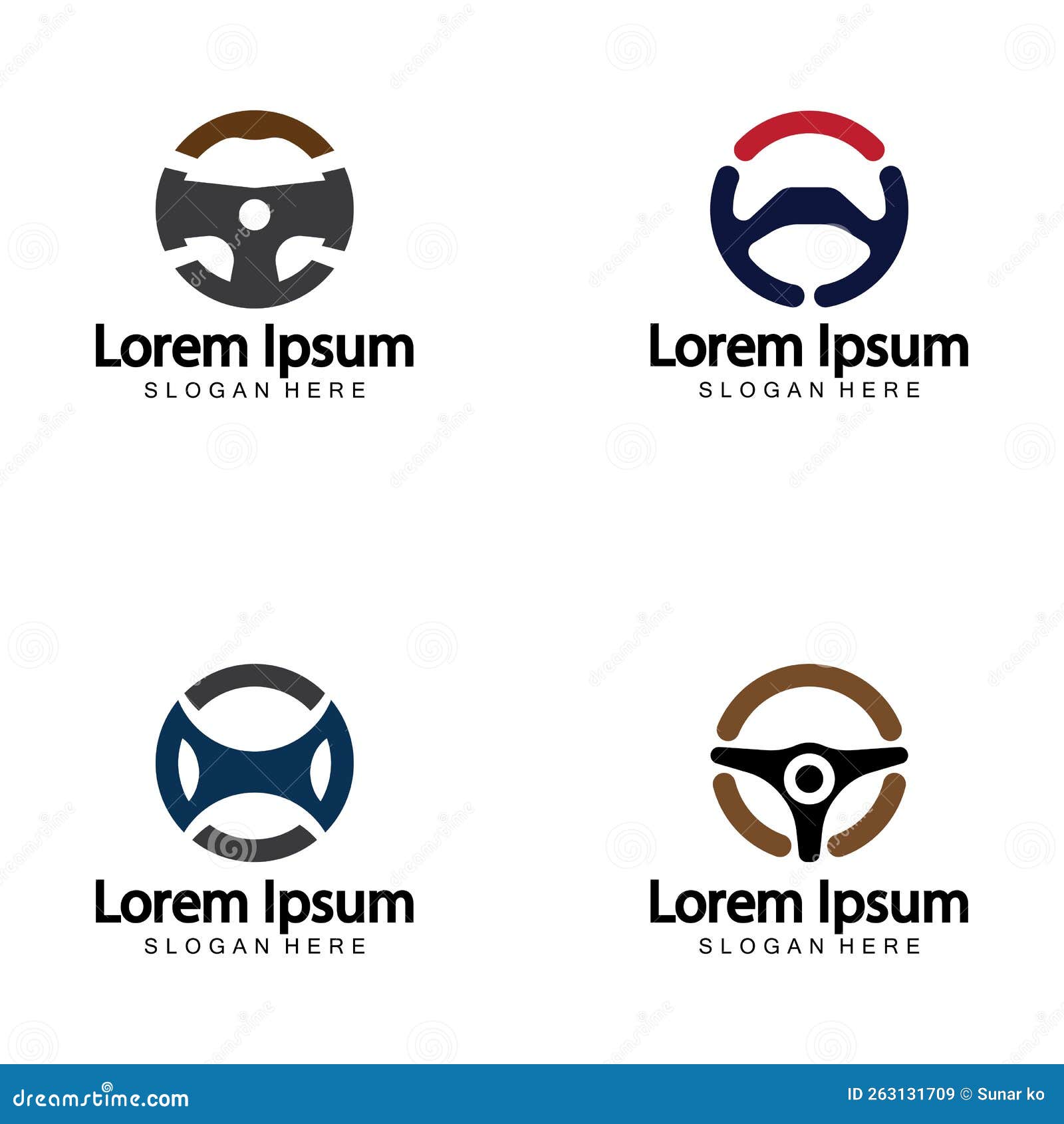 Steering Wheel Logo. Vector Illustration Stock Vector - Illustration of ...