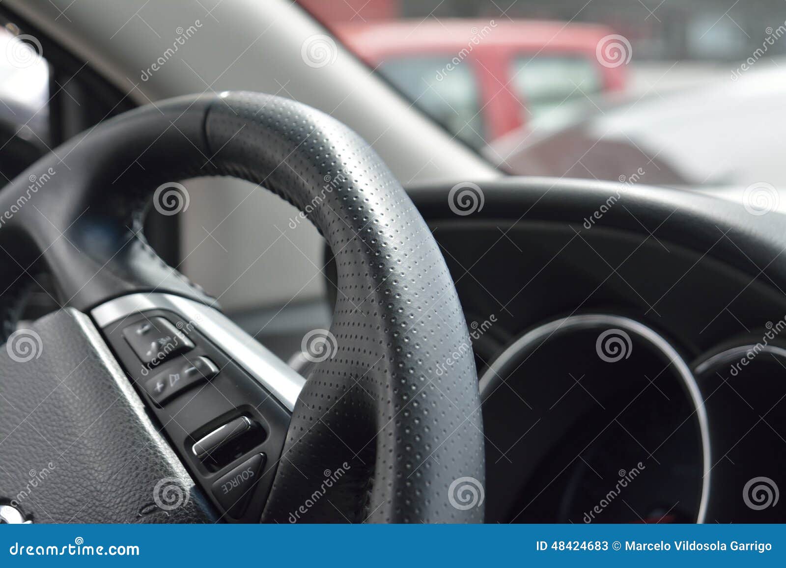 Steering wheel stock image. Image of directional, black - 48424683