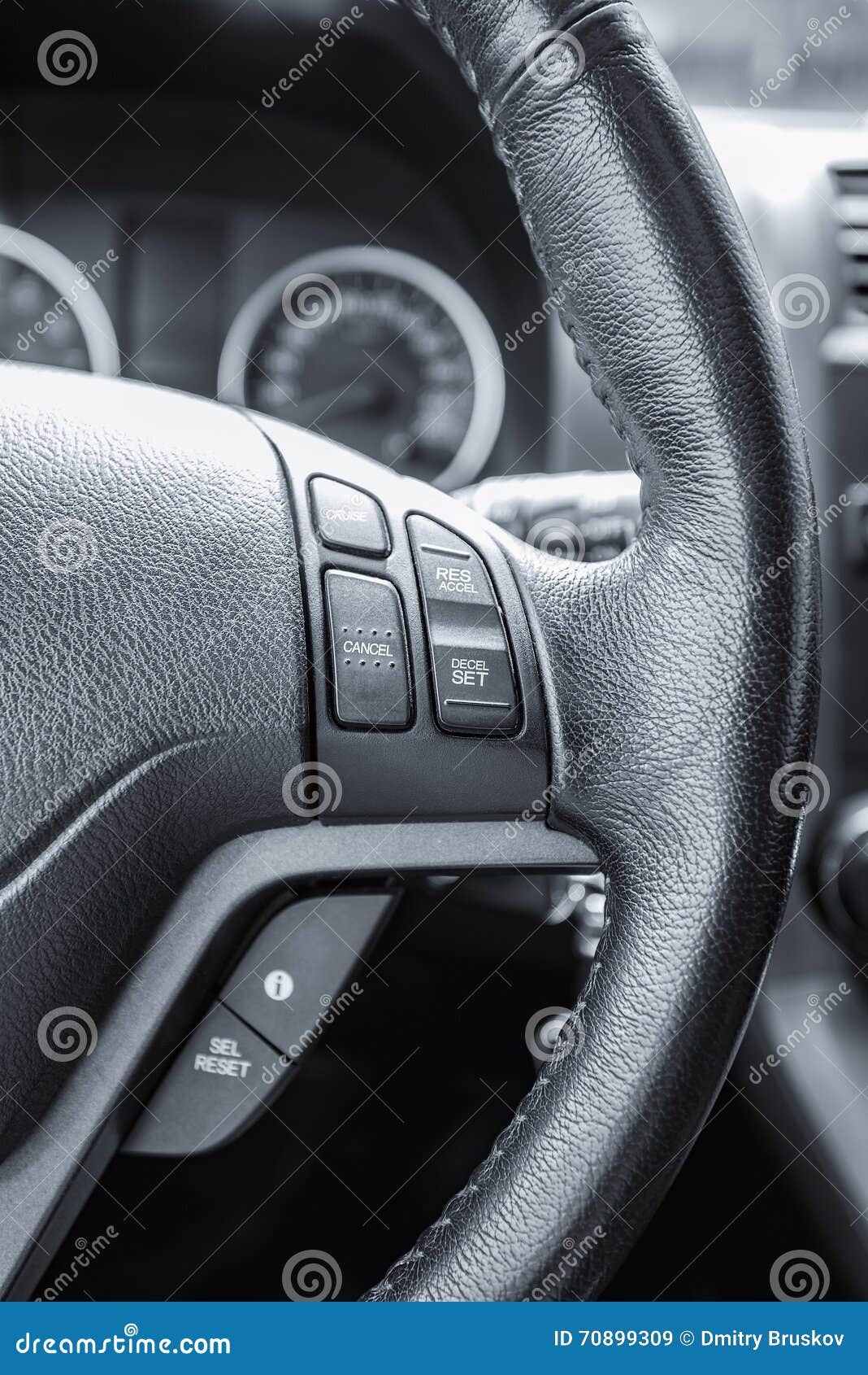 The Steering Wheel of a Modern Car Stock Image - Image of control ...