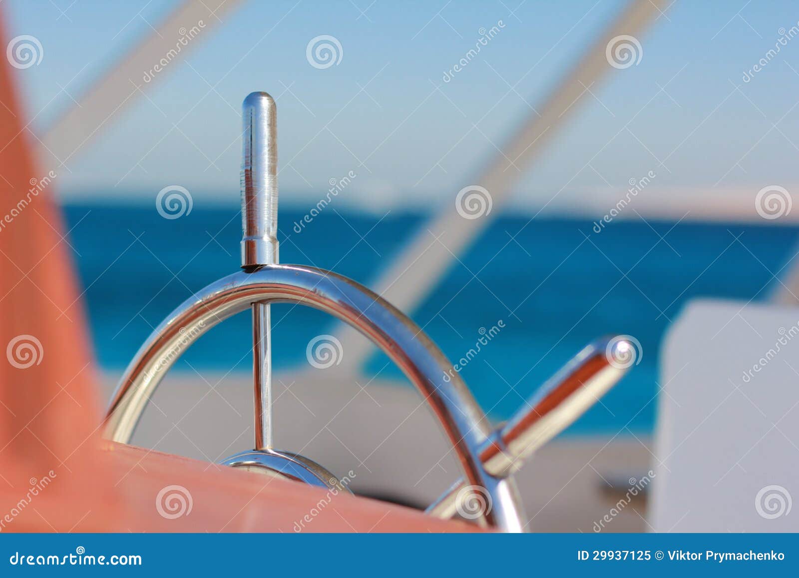 Steering Wheel Close-up on the Boat Stock Image - Image of direction ...
