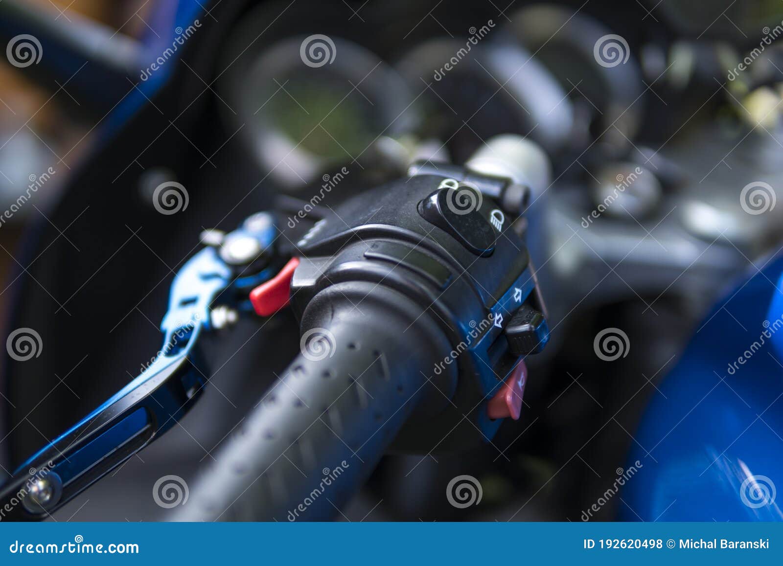 Steering Wheel of a Motorcycle Stock Photo - Image of steering ...