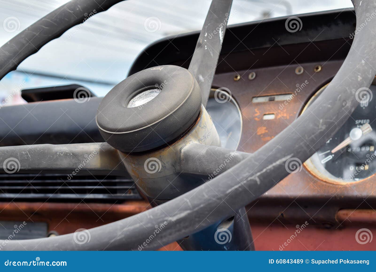 Steering Wheel of Old Fire Truck Stock Image - Image of fire, black ...