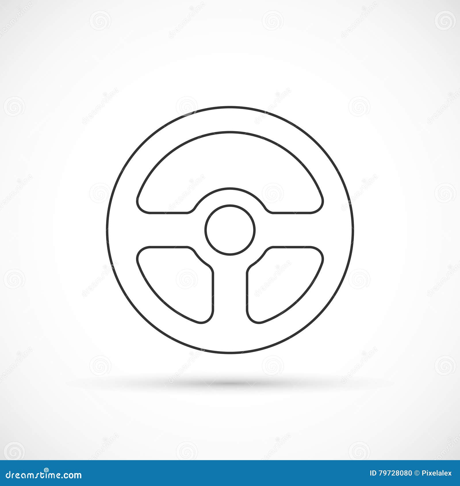 Steering Wheel Outline Icon Stock Vector - Illustration of object ...