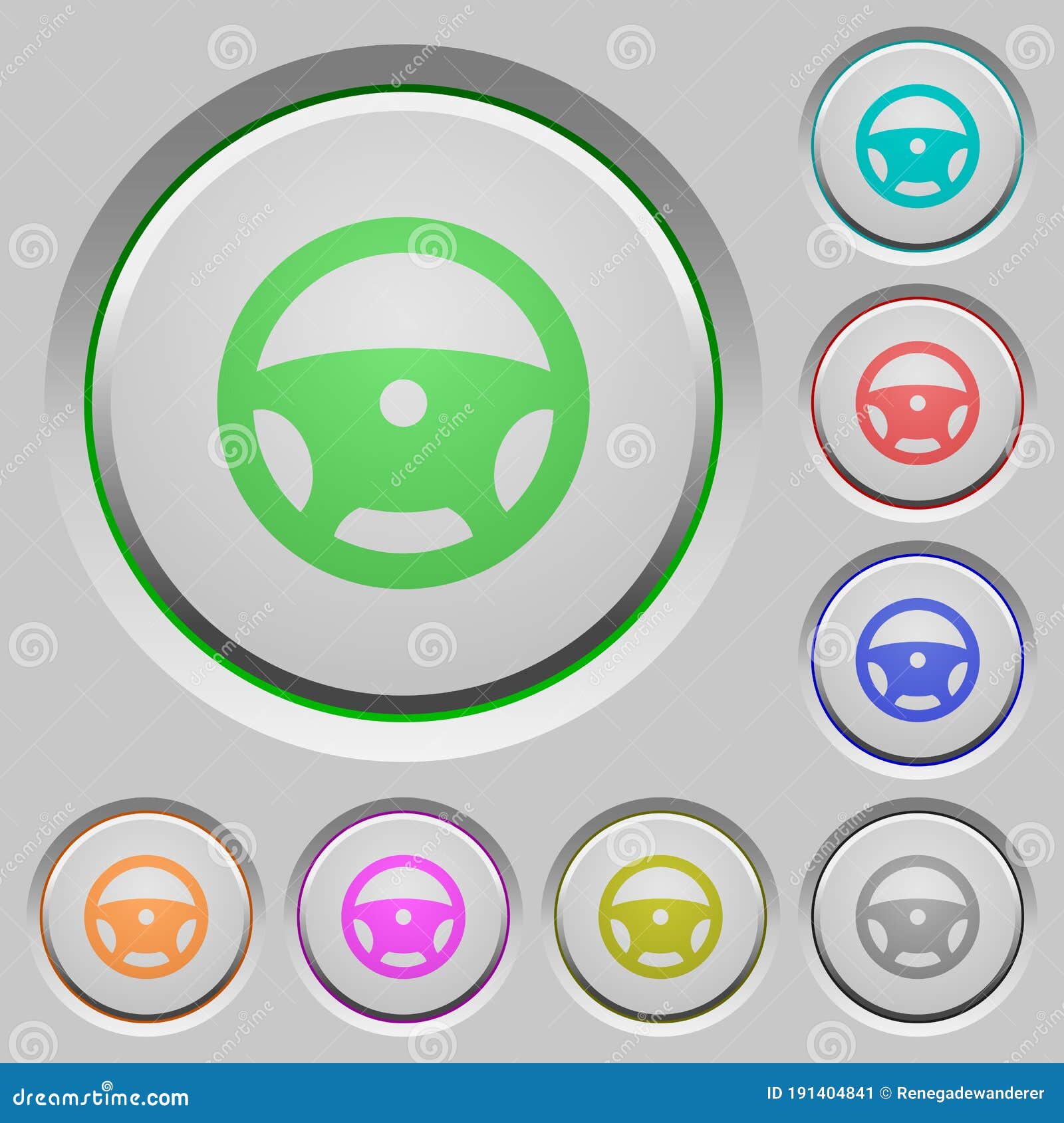 Steering Wheel Push Buttons Stock Vector - Illustration of mastery ...
