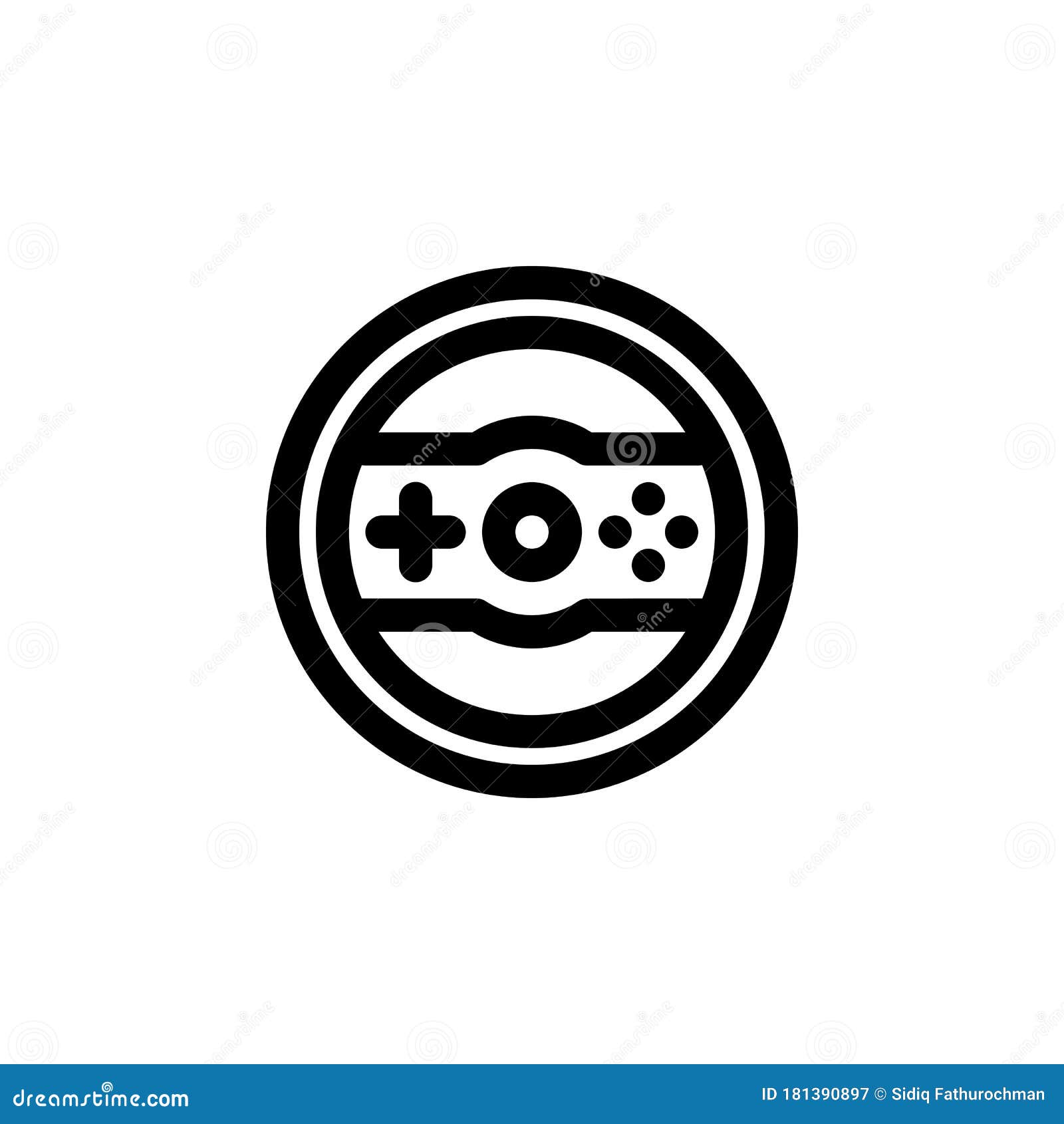 Steering Wheel Racing Game Controller Icon Stock Vector - Illustration ...