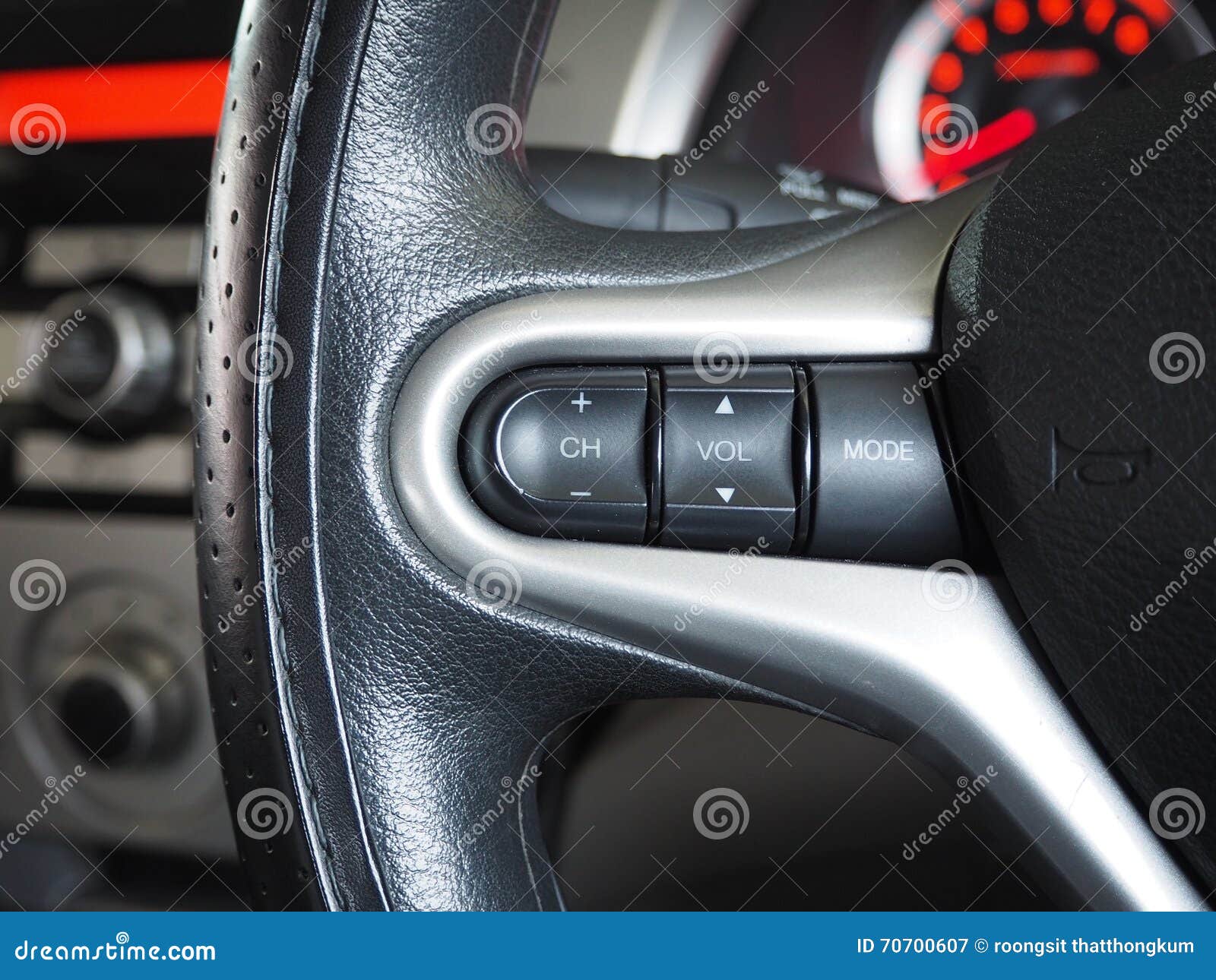 Steering Wheel and Remote Control Audio Stock Image - Image of closeup ...