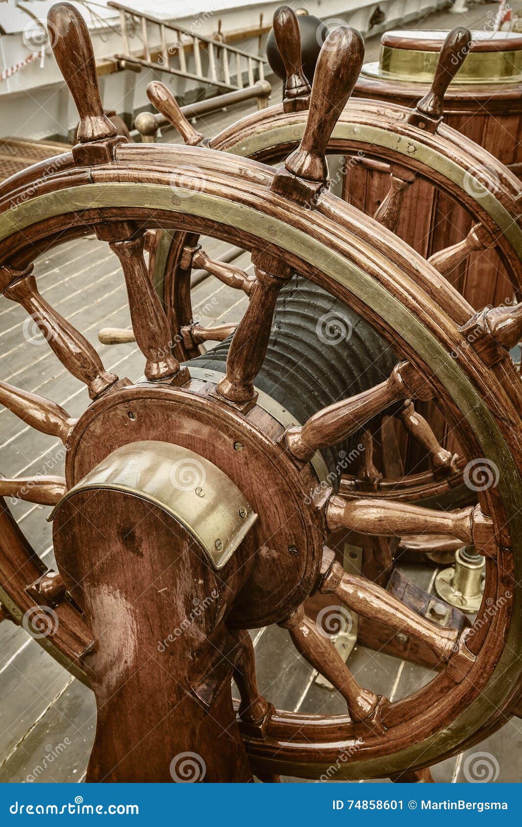Steering Wheel of a Sail Boat Stock Image - Image of sailing, navigate ...
