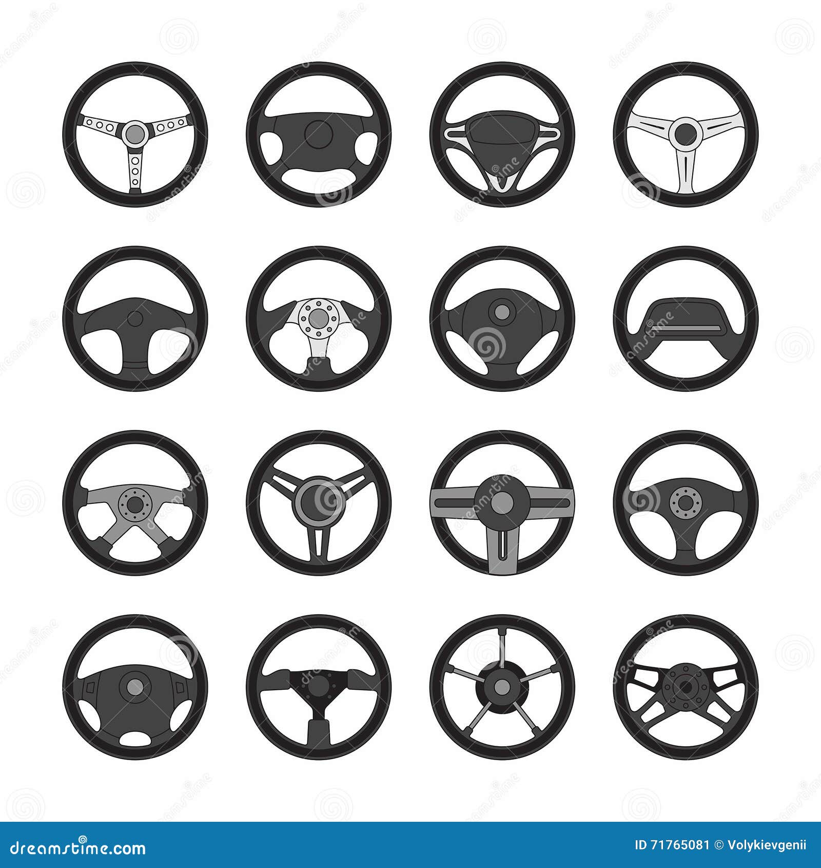 Set Of Different Steering Wheels Stock Photo | CartoonDealer.com #196586904