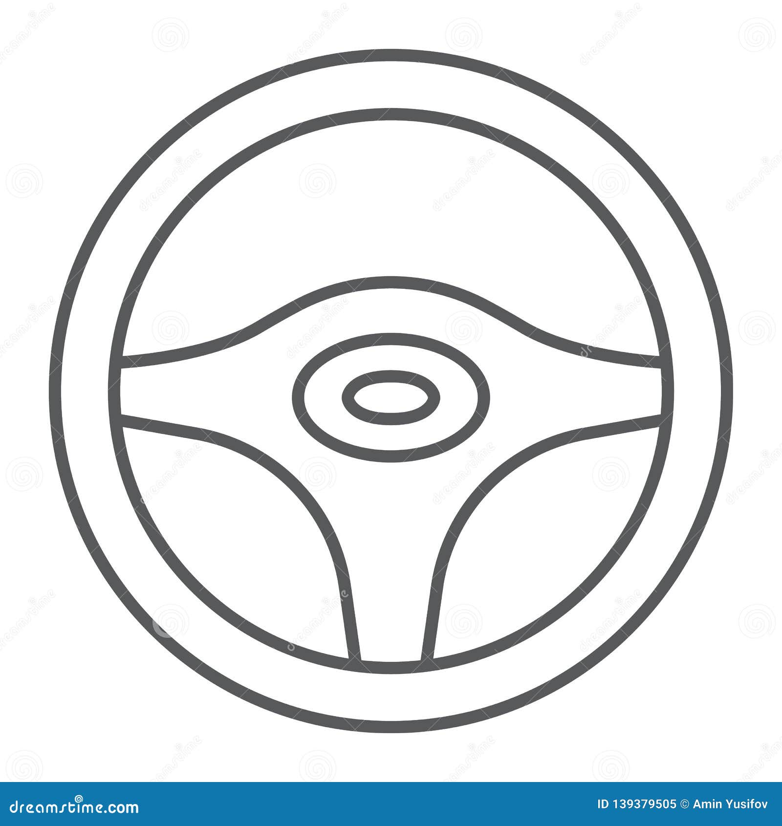 Steering Wheel Thin Line Icon, Auto and Drive, Car Wheel Sign, Vector ...