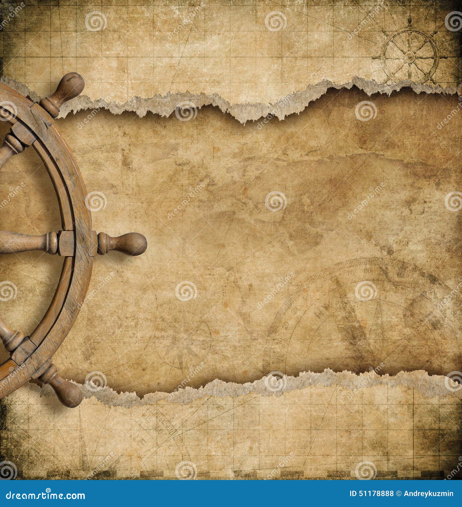 Vintage Nautical Frame With Starfish On Wooden Table And Sea Beach ...