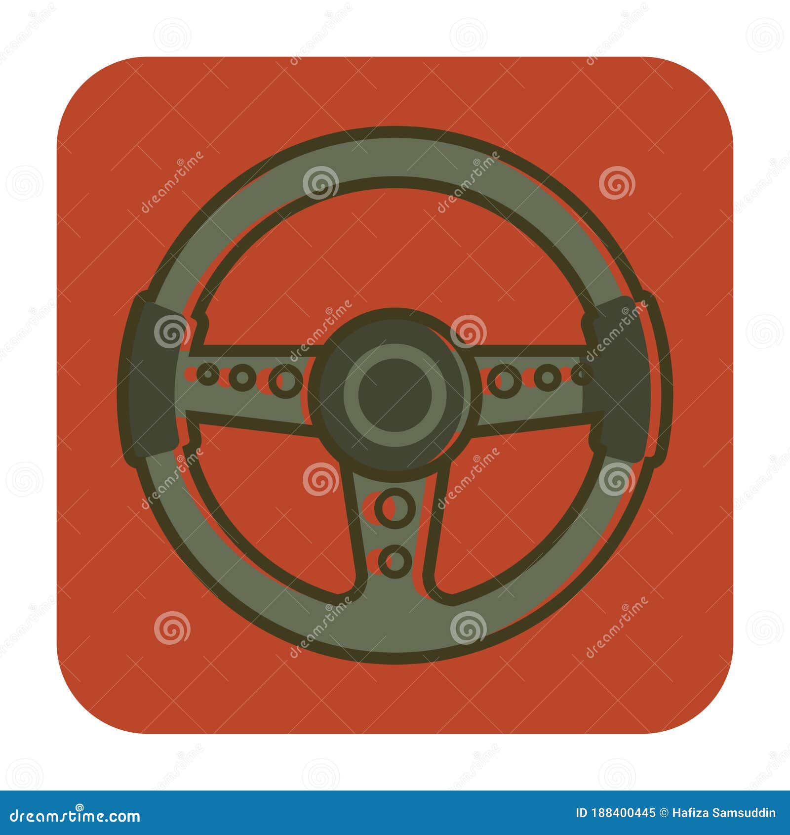 Steering Wheel. Vector Illustration Decorative Design Stock Vector ...