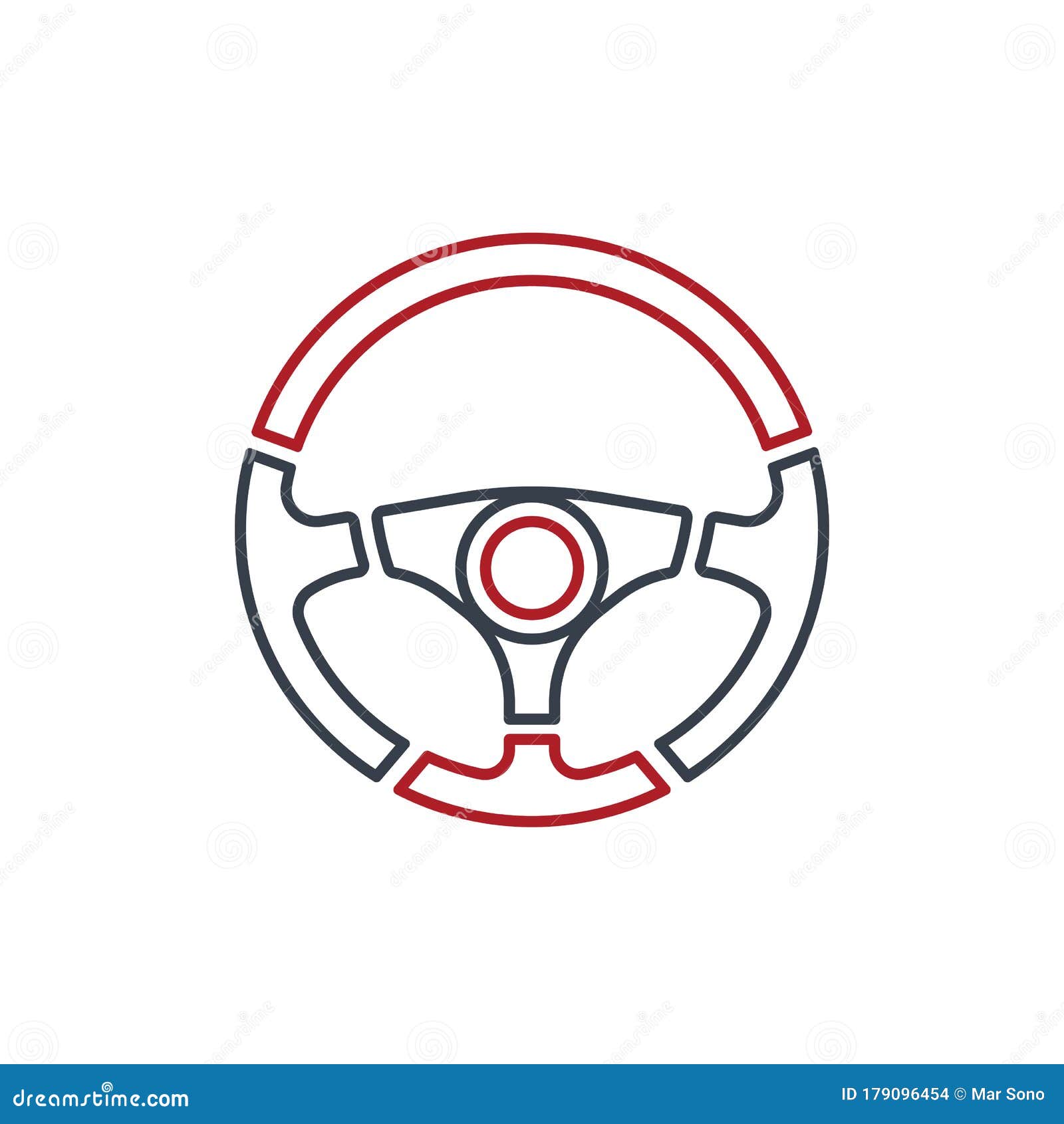 Steering Wheel vector logo stock vector. Illustration of detail - 179096454