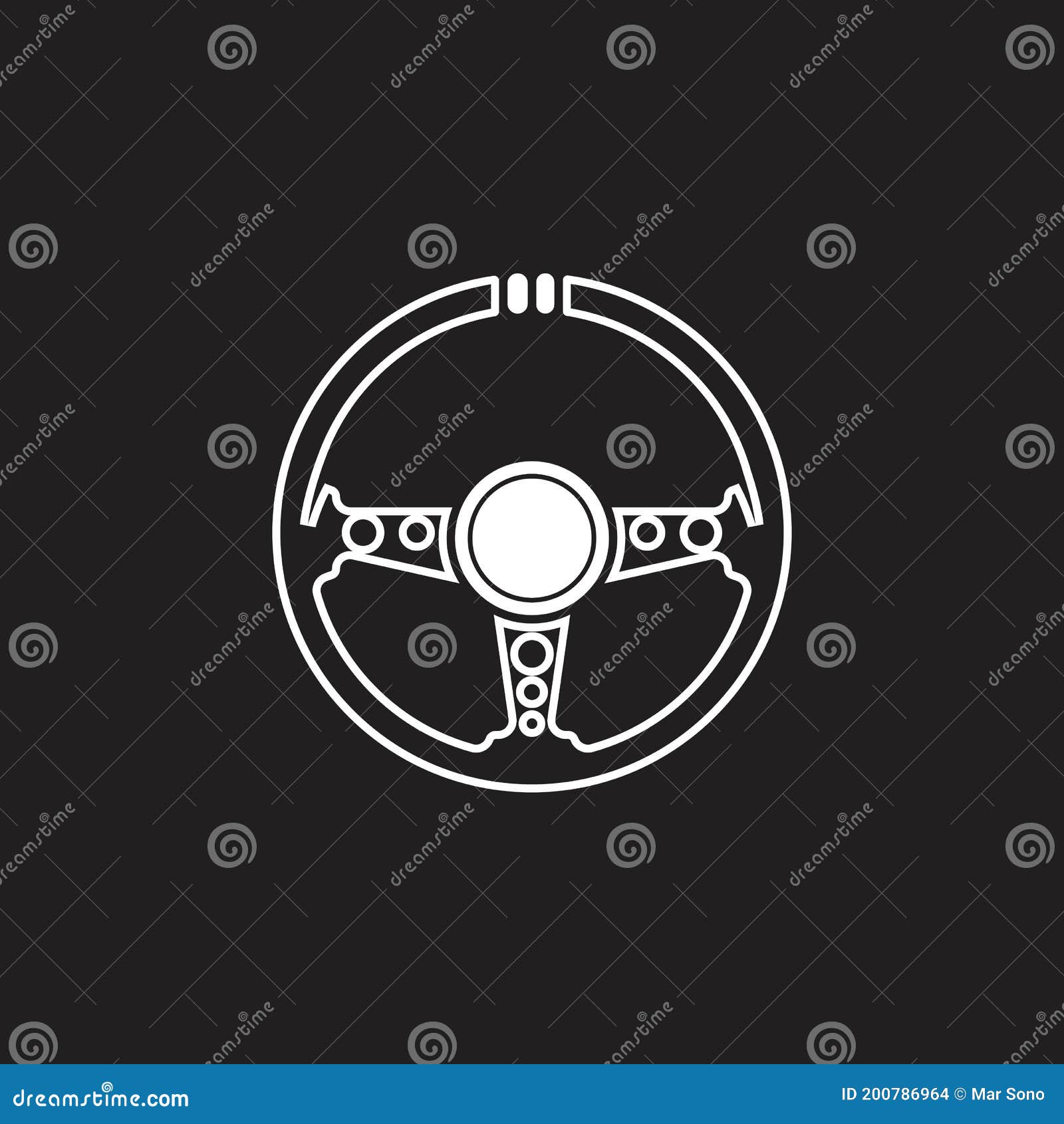 Steering Wheel vector logo stock vector. Illustration of outline ...