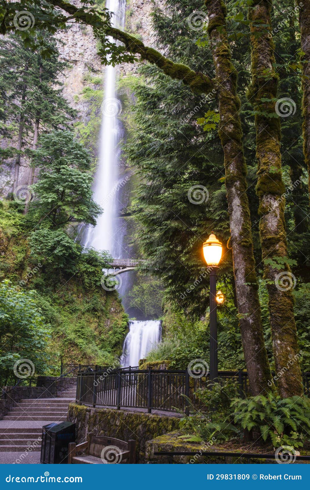 Steetlights at Waterfalls Viewing Area Stock Image - Image of falls ...