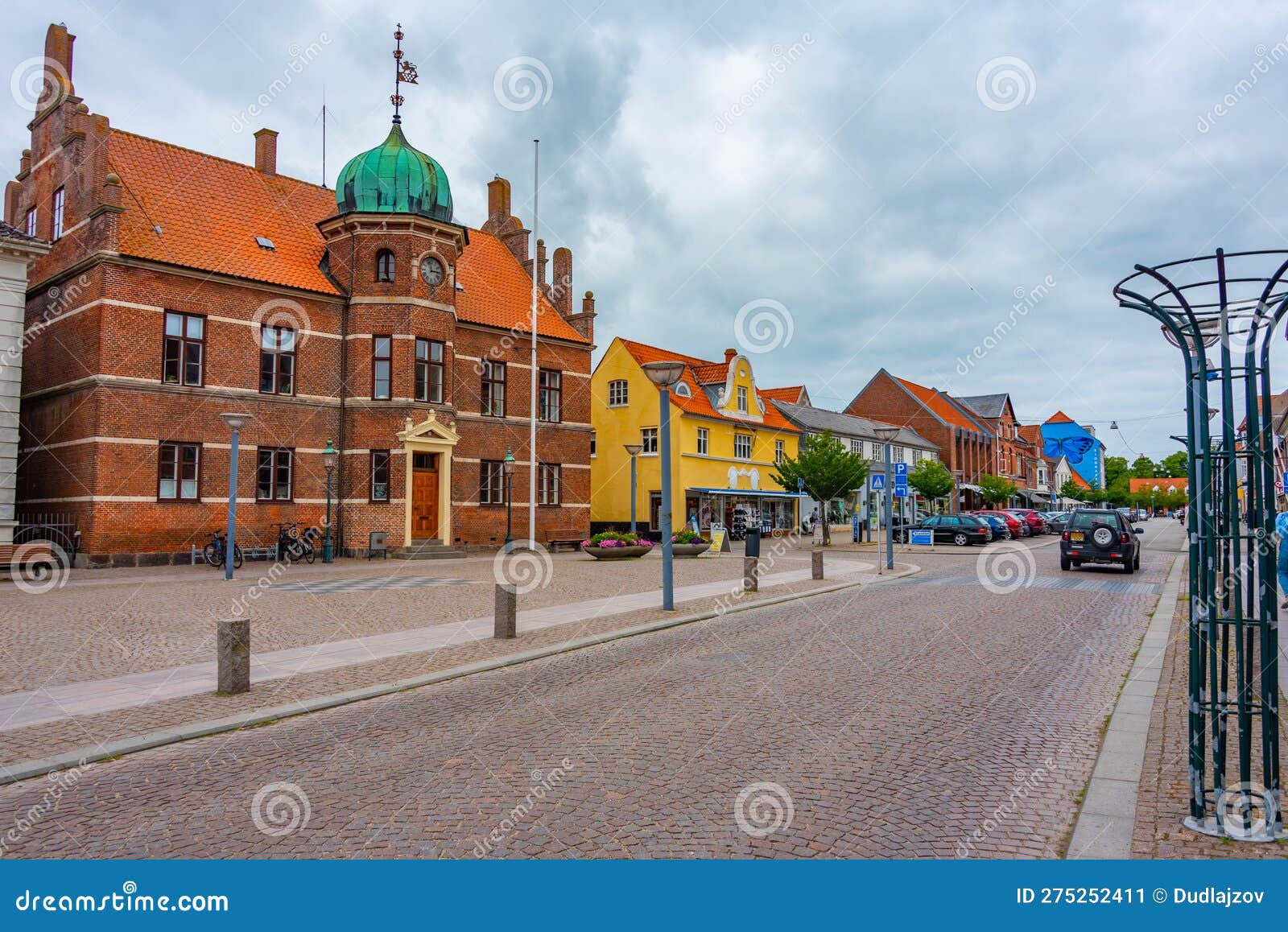 Stege, Denmark, June 22, 2022: Square at Center of Stege, Denmar ...