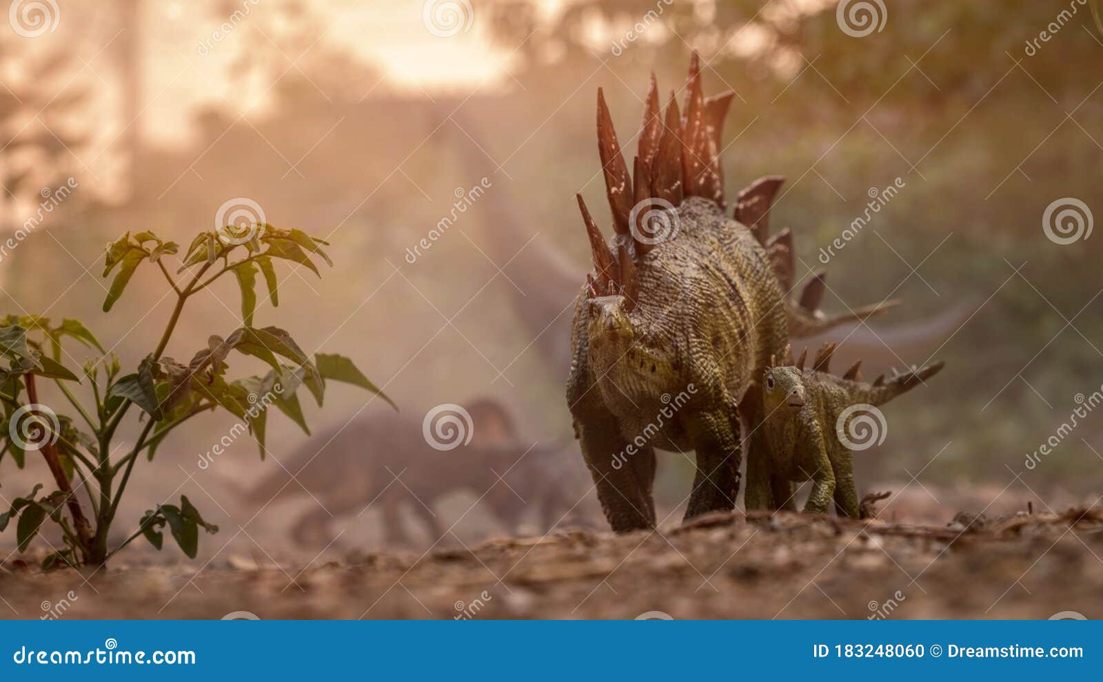 The Stego walk stock photo. Image of jurassic, stegosaurus - 183248060