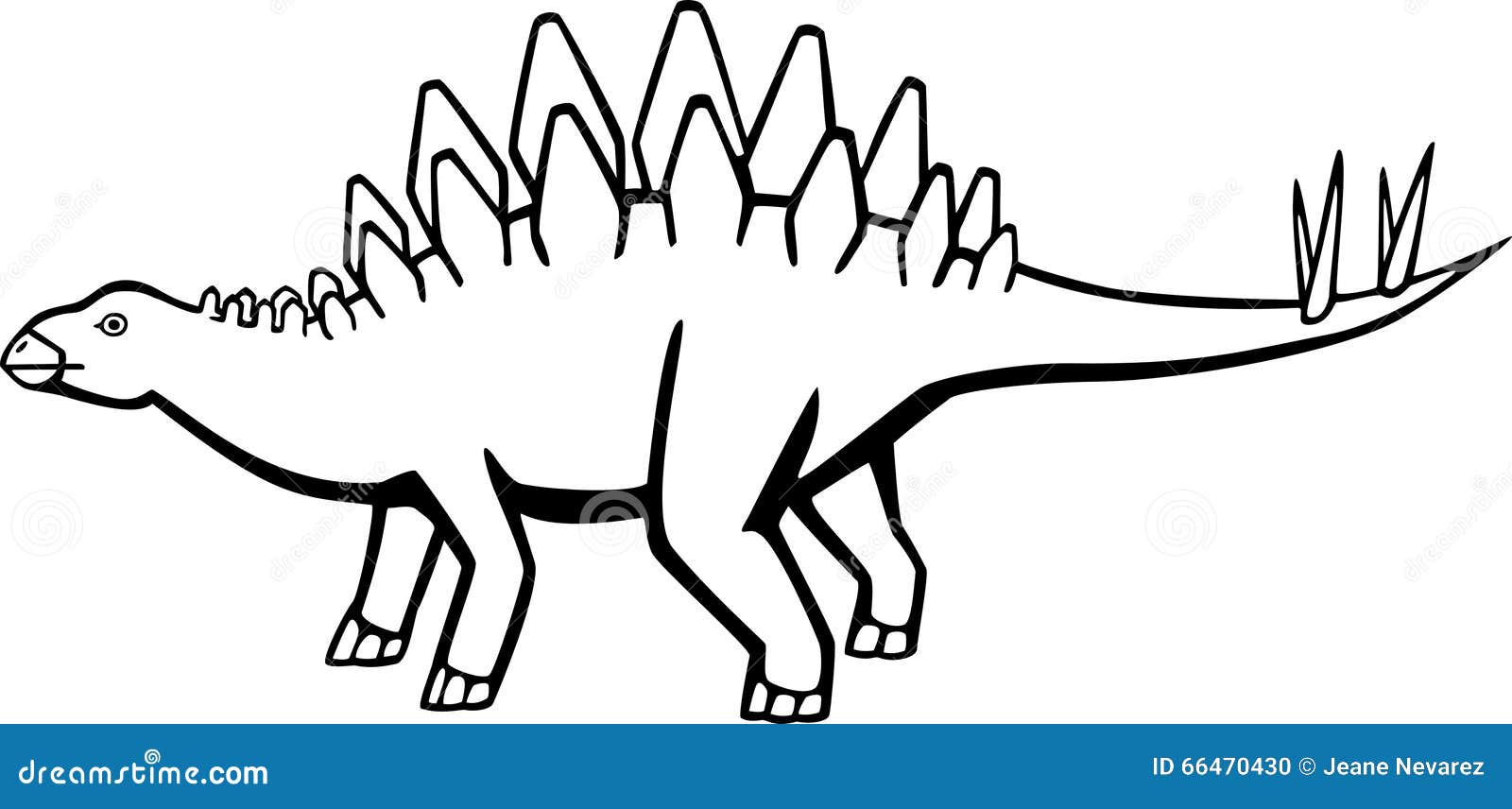 Stegosaur stock vector. Illustration of ancient, animal - 66470430