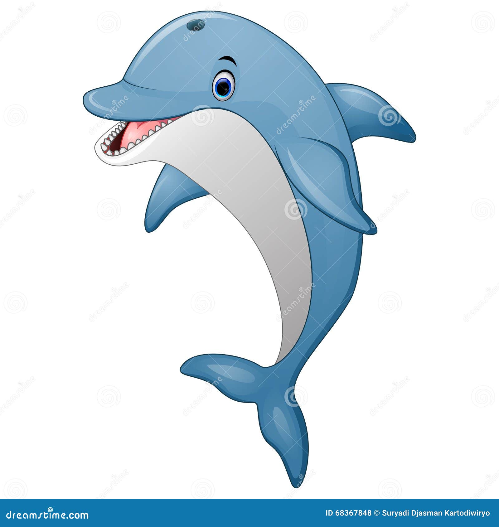 Stehende Delphinkarikatur vektor abbildung. Illustration von ...