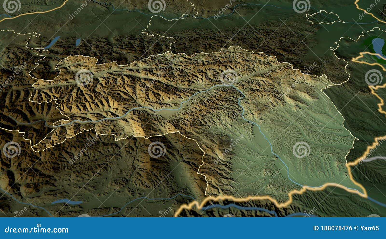 Steiermark, Austria - Highlighted. Physical Stock Illustration ...