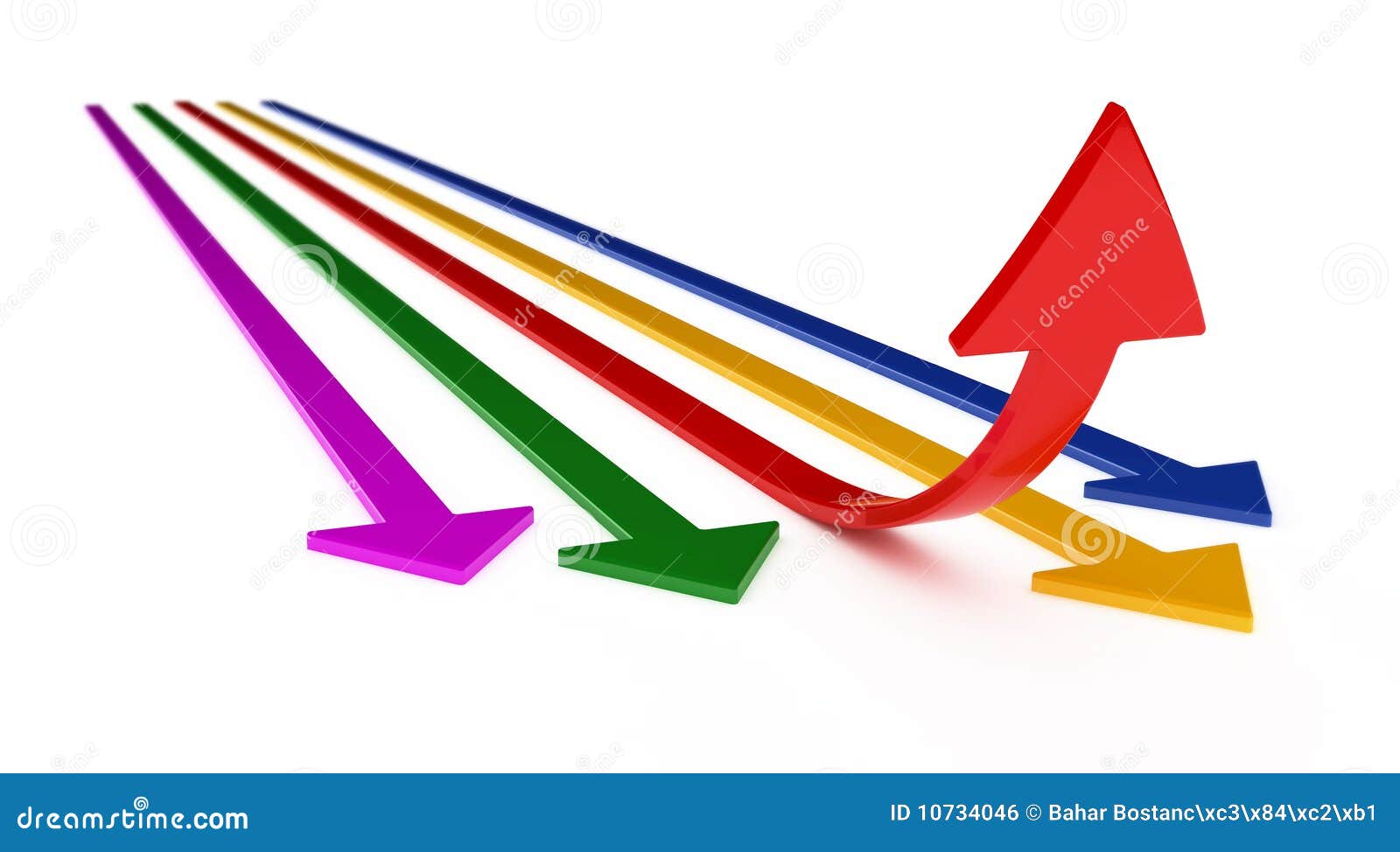 Steigender Pfeil stock abbildung. Illustration von prognose - 10734046