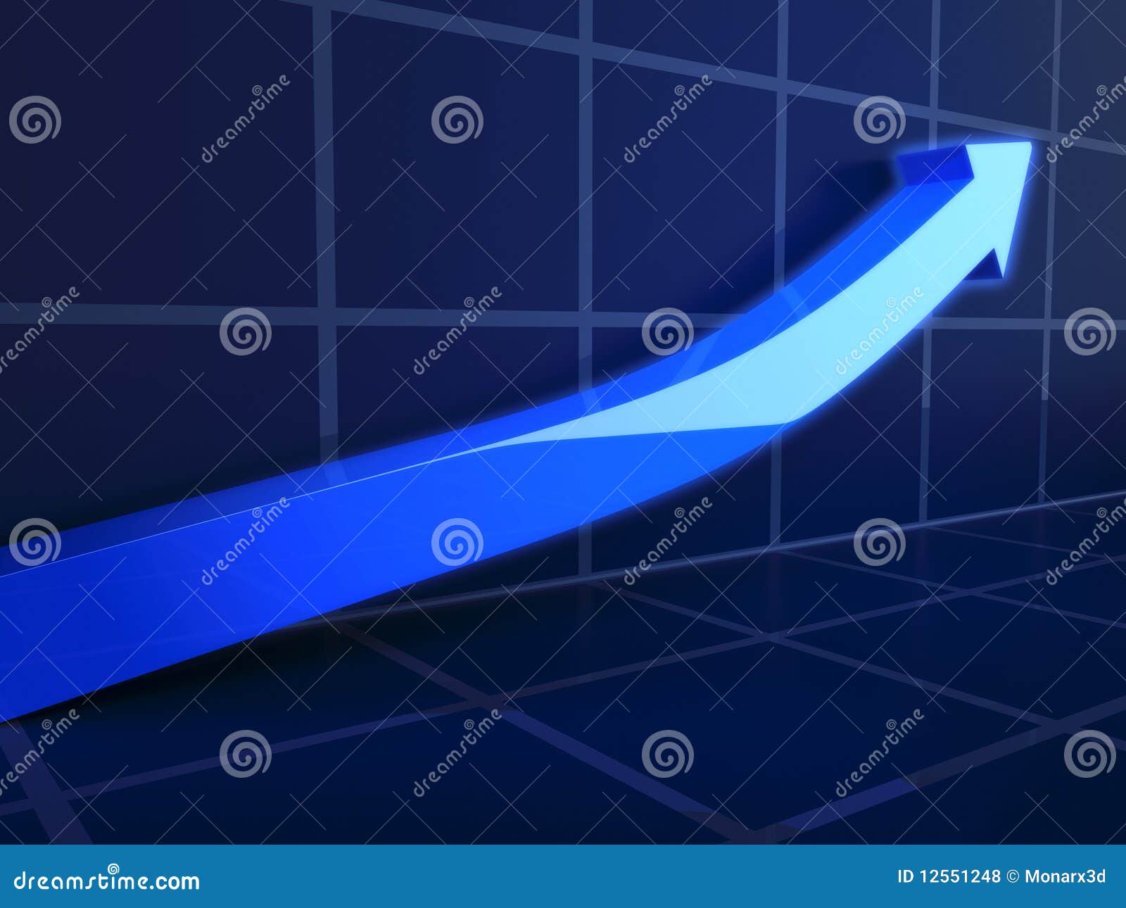 Steigender Pfeil stock abbildung. Illustration von bewegung - 12551248