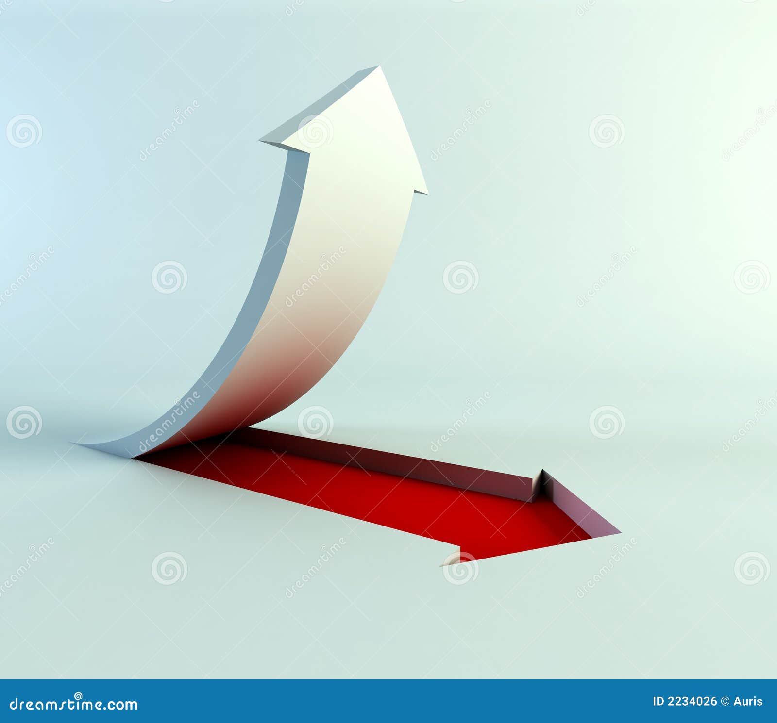 Steigender Pfeil stock abbildung. Illustration von entwickeln - 2234026