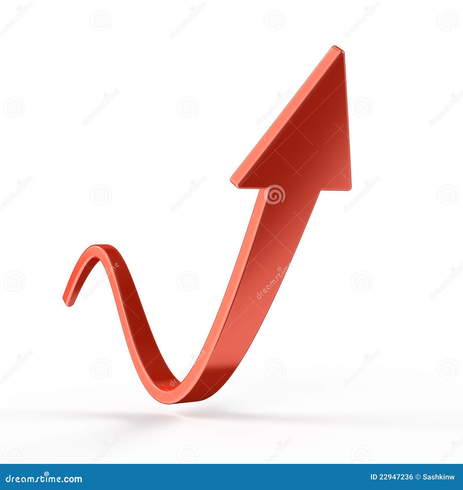 Steigender Pfeil stock abbildung. Illustration von pfeil - 22947236