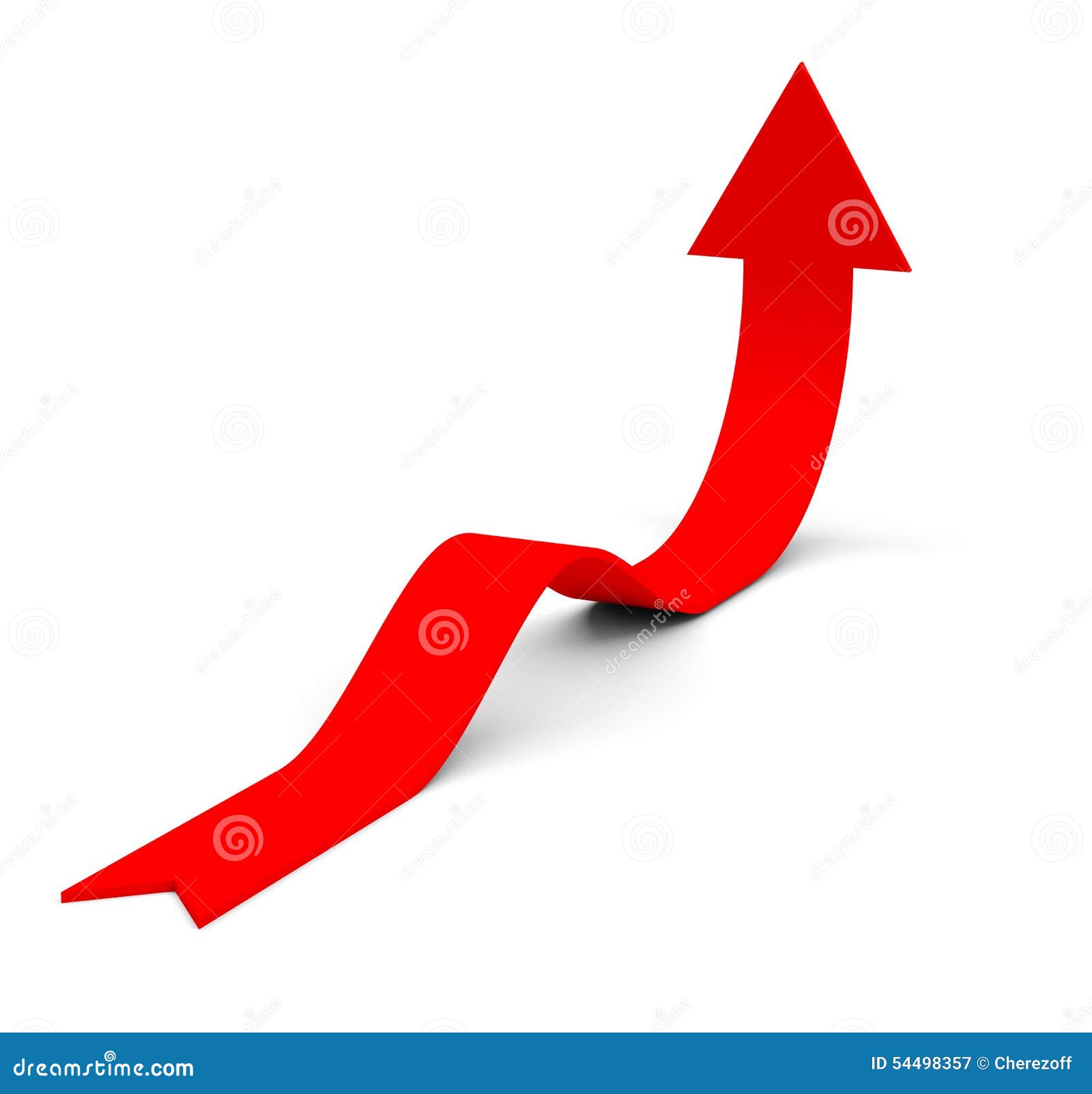 Steigender Pfeil stock abbildung. Illustration von getrennt - 54498357