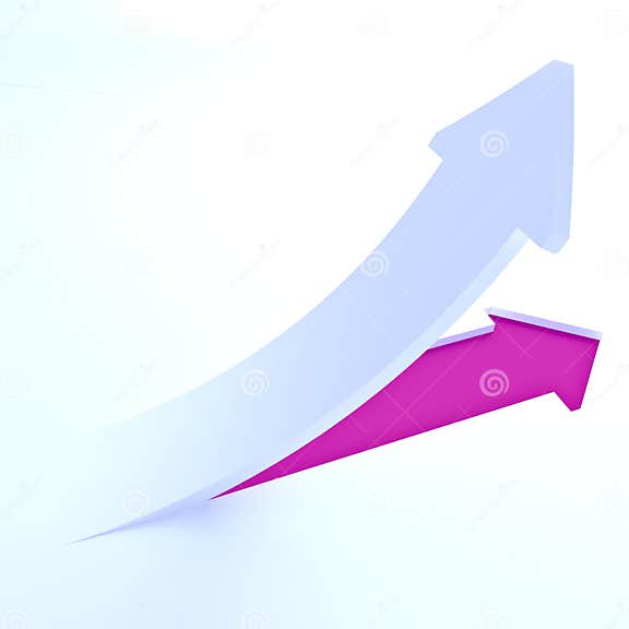 Steigender Pfeil stock abbildung. Illustration von kunst - 6782403