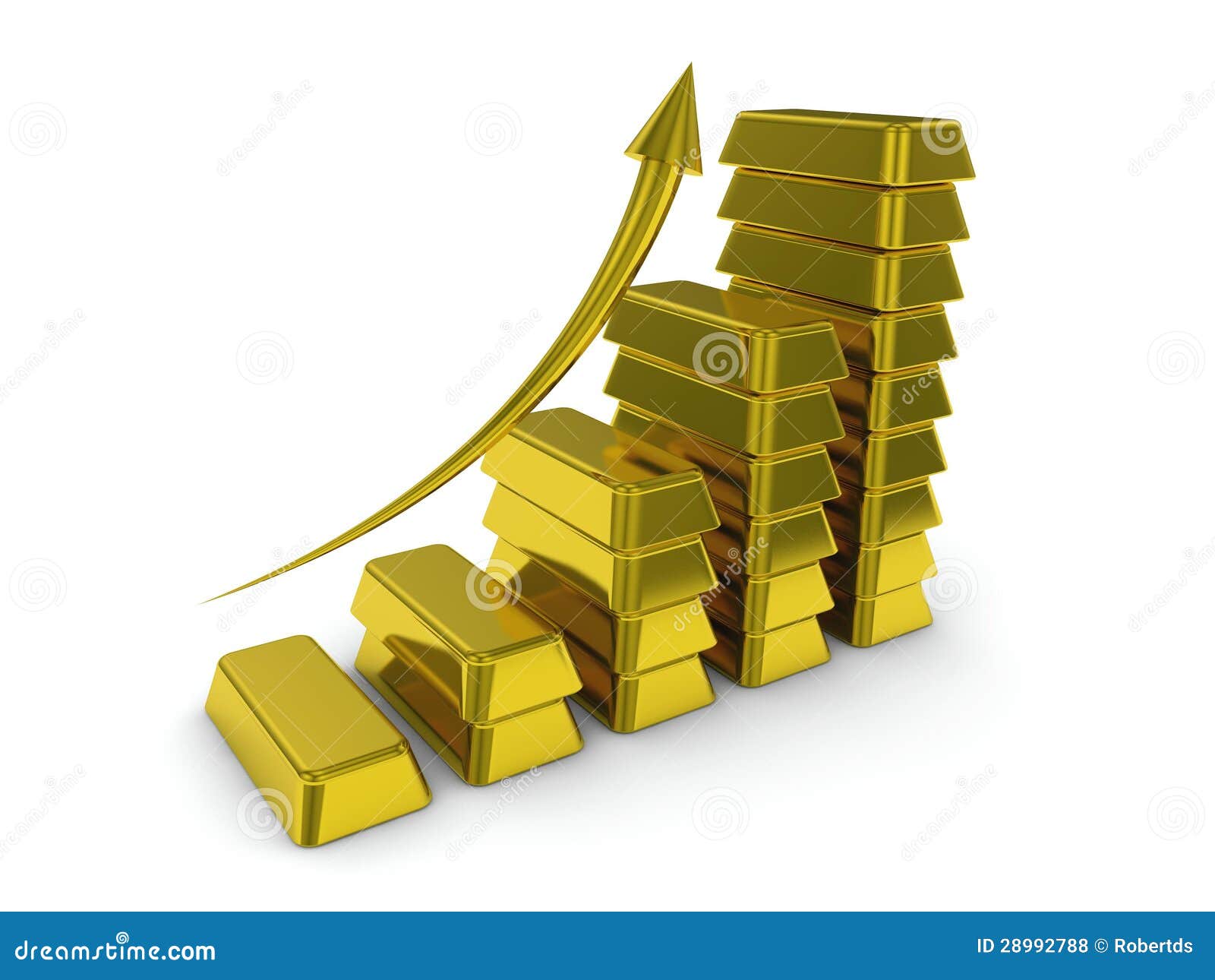 Steigender Preis Des Goldes Stock Abbildung - Illustration von pfeil ...