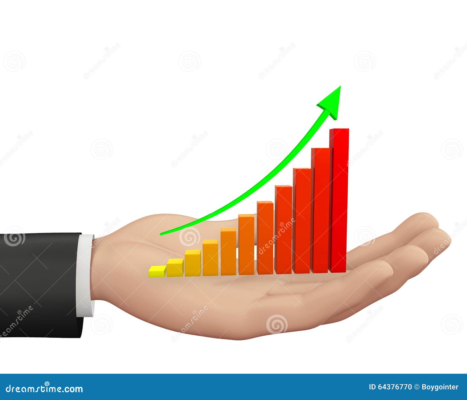 Steigendes Balkendiagramm stock abbildung. Illustration von analytiker ...