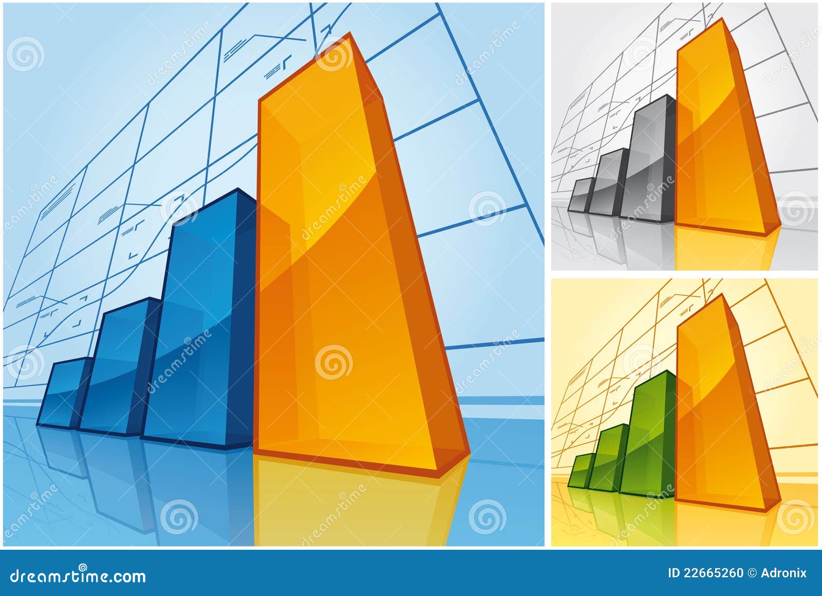 Steigendes Diagramm vektor abbildung. Illustration von glas - 22665260