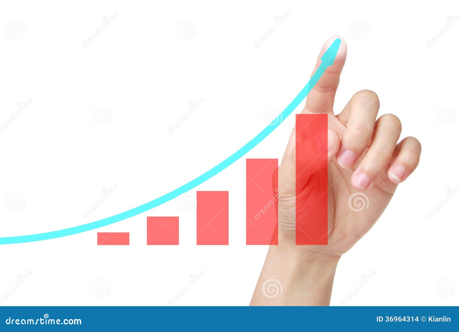 Steigendes Diagramm stockfoto. Bild von führung, haupt - 36964314