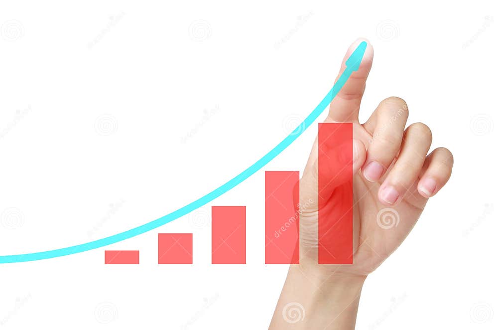 Steigendes Diagramm stockfoto. Bild von führung, haupt - 36964314