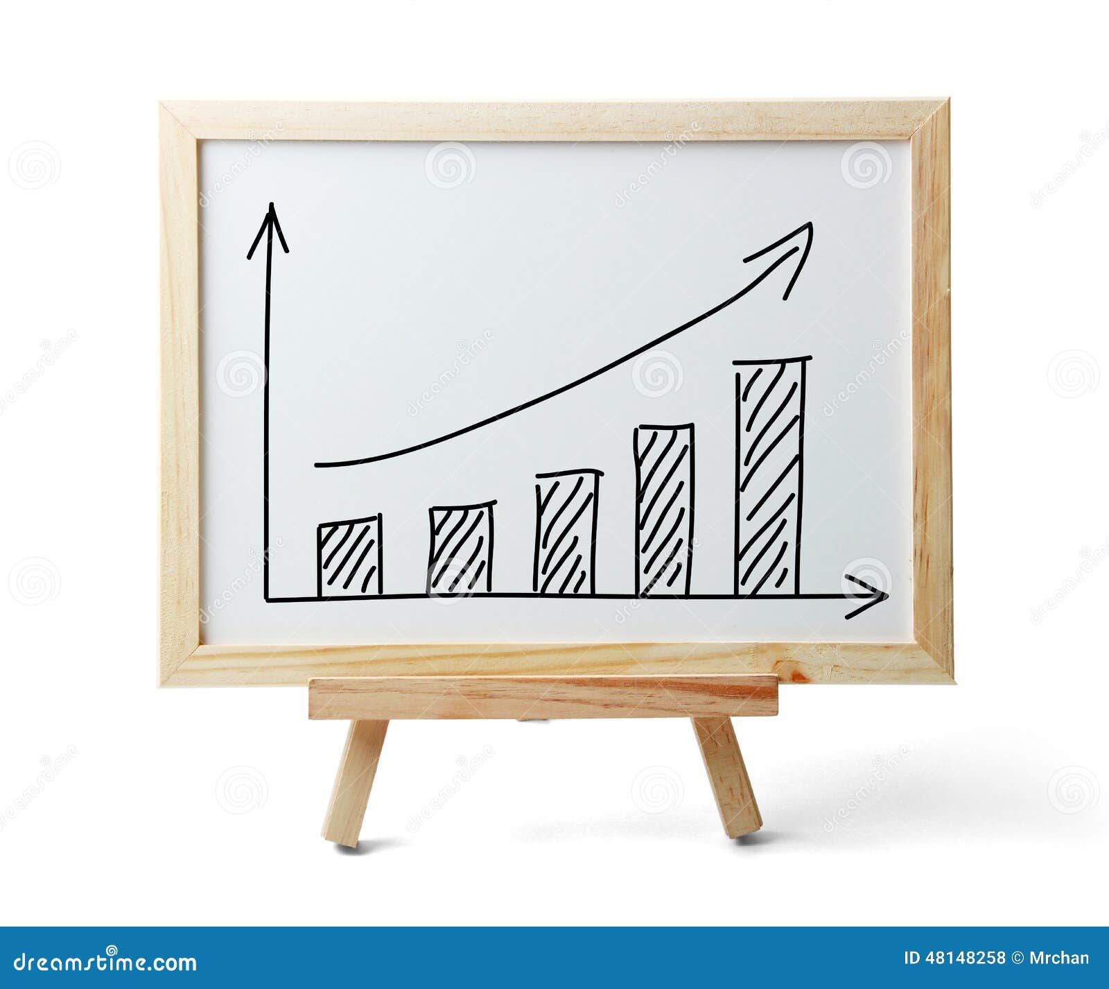 Steigendes Diagramm Auf Whiteboard Stockfoto - Bild von kurse ...