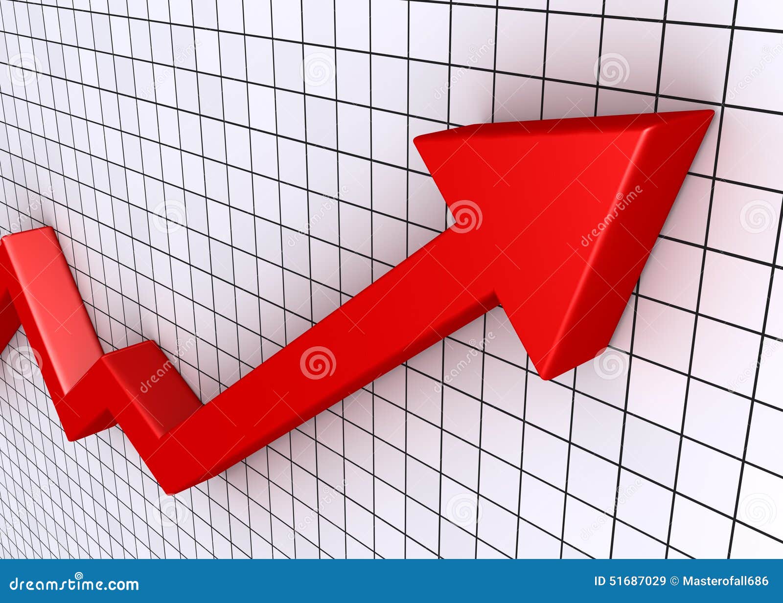 Steigendes Diagramm Mit Gitter Stock Abbildung - Illustration von ...