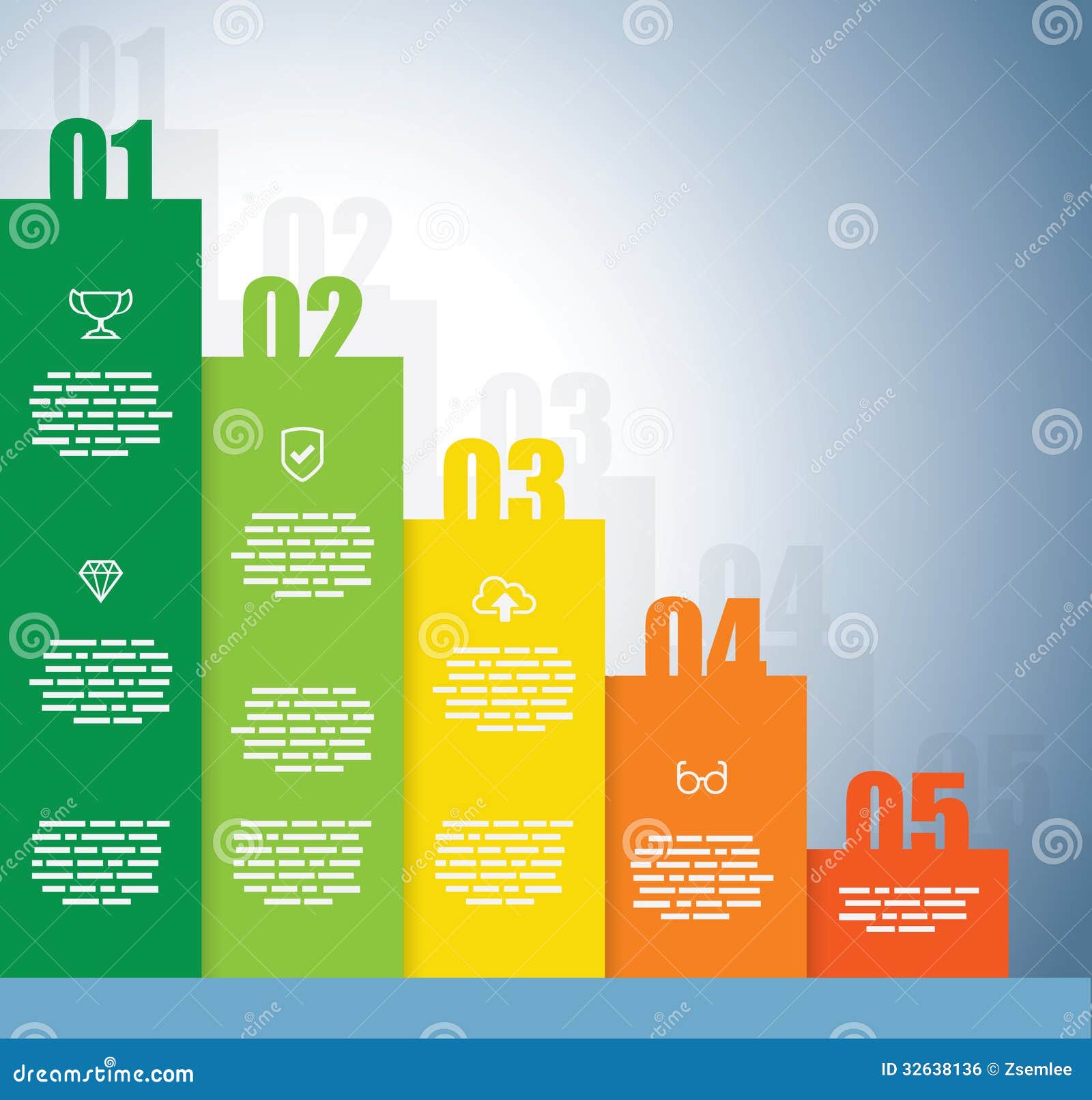 Steigendes Diagramm Mit Zahlen Auf Jeder Stange Vektor Abbildung ...