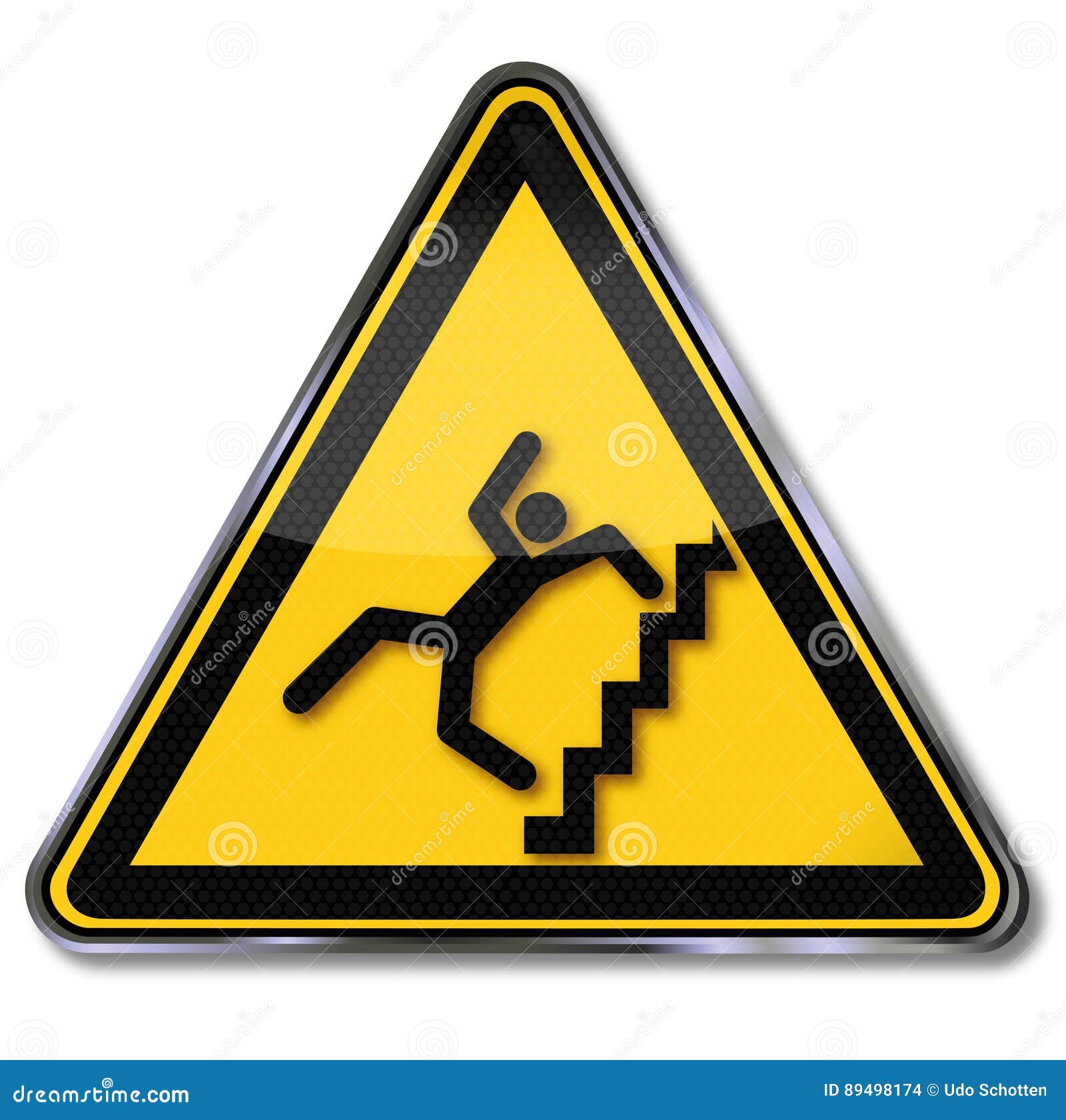 Steile Treppe Der Vorsicht Und Fallrisiko Vektor Abbildung ...