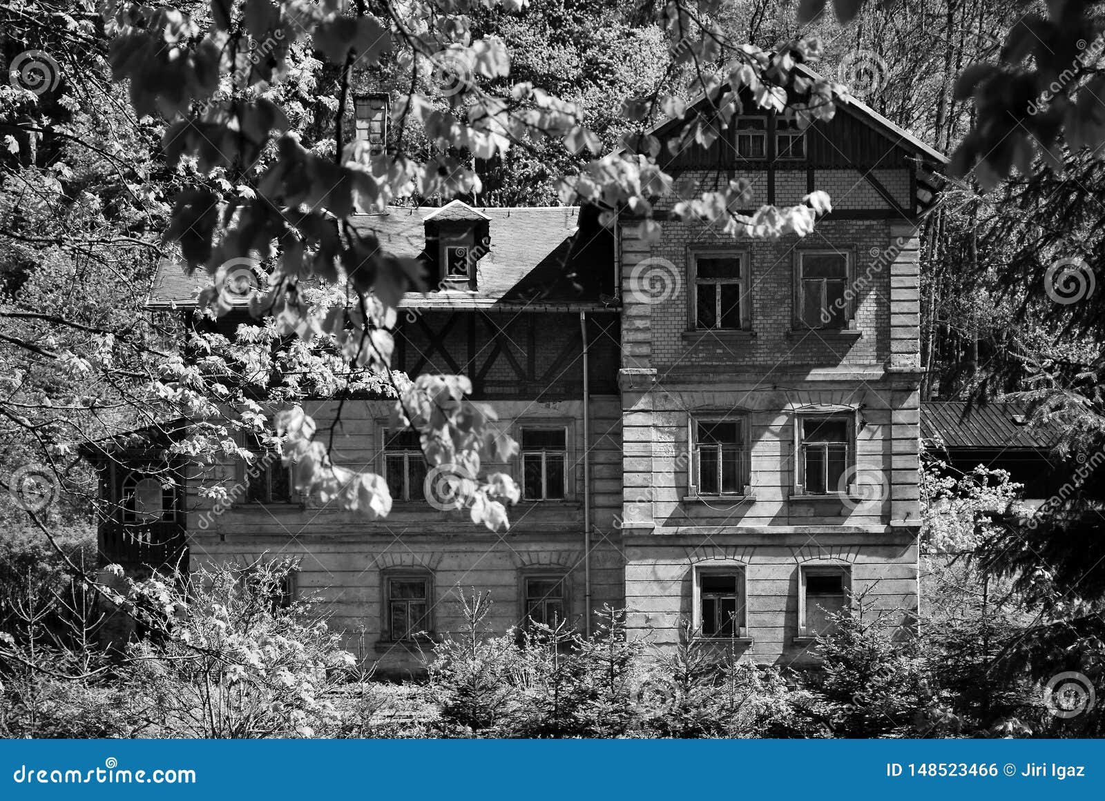 Steinbach, Germany - May 18, 2019: House by Train Track in Forest ...