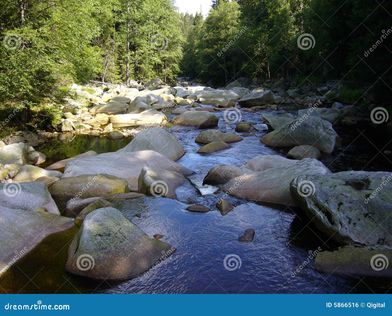 Steine im Fluss stockfoto. Bild von wald, nave, tschechisch - 5866516
