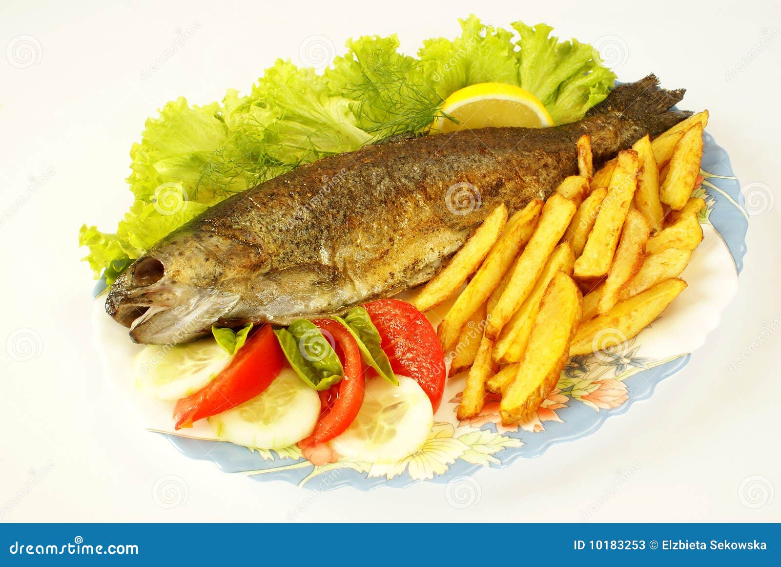 Stekt forell fotografering för bildbyråer. Bild av inget - 10183253