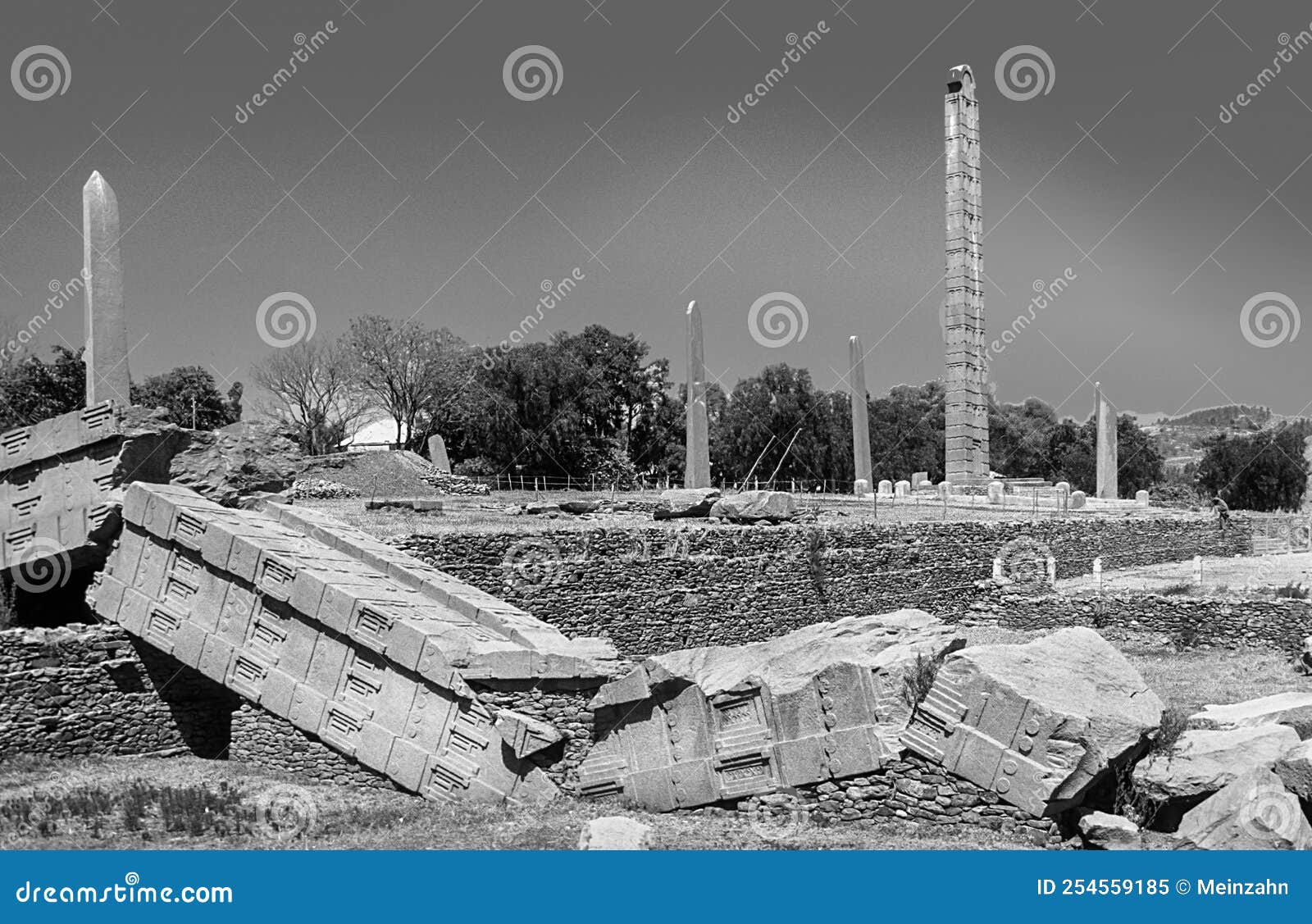 Stele in the Northern Field at Axum in Ethiopia Editorial Image - Image ...