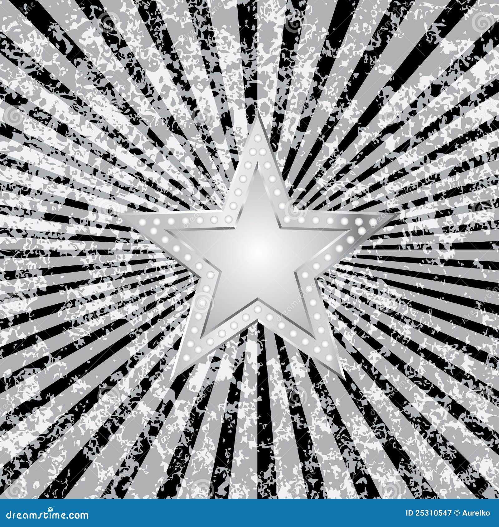 Stella Dell'argento Di Burst Del Nero Illustrazione Vettoriale ...