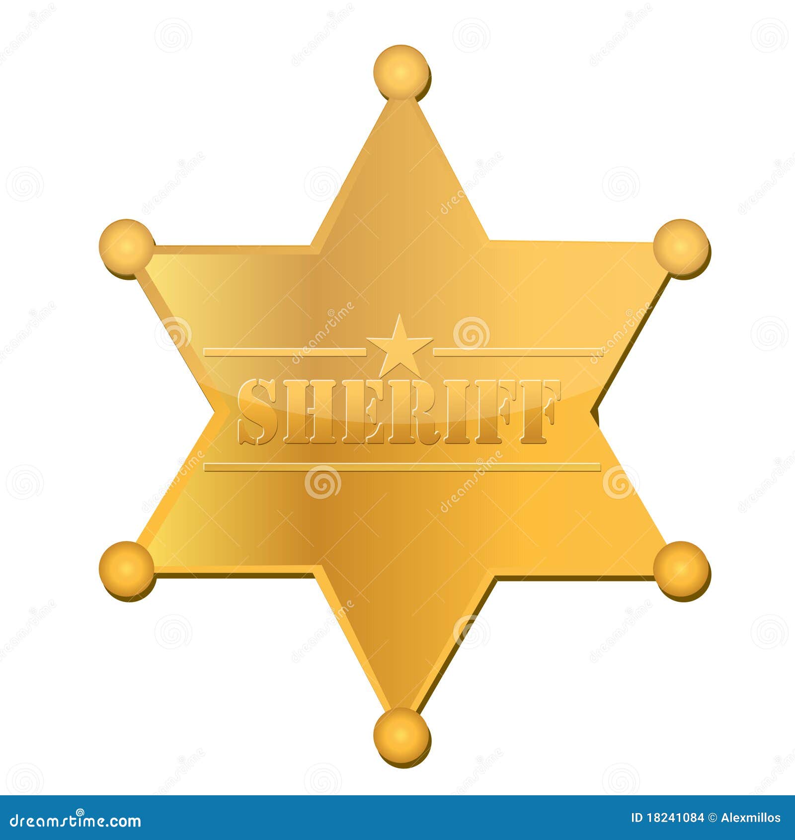 Stella dello sceriffo illustrazione vettoriale. Illustrazione di ...