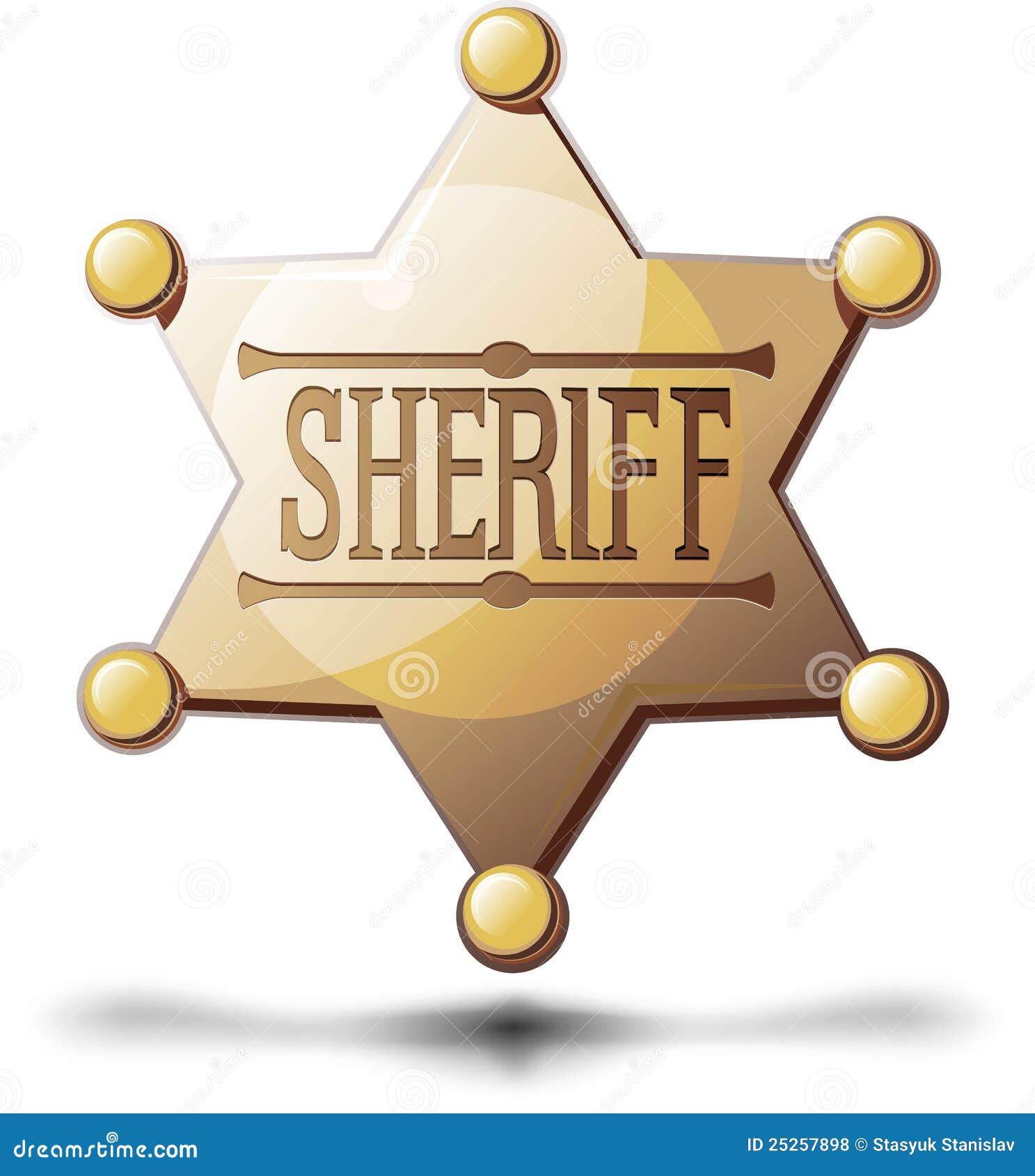 Stella dello sceriffo illustrazione vettoriale. Illustrazione di spola ...