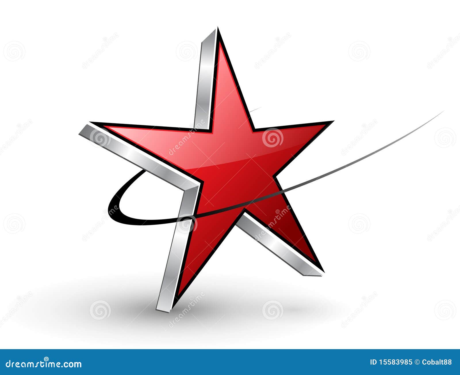 Stella Di Colore Rosso Di Marchio Illustrazione Vettoriale ...