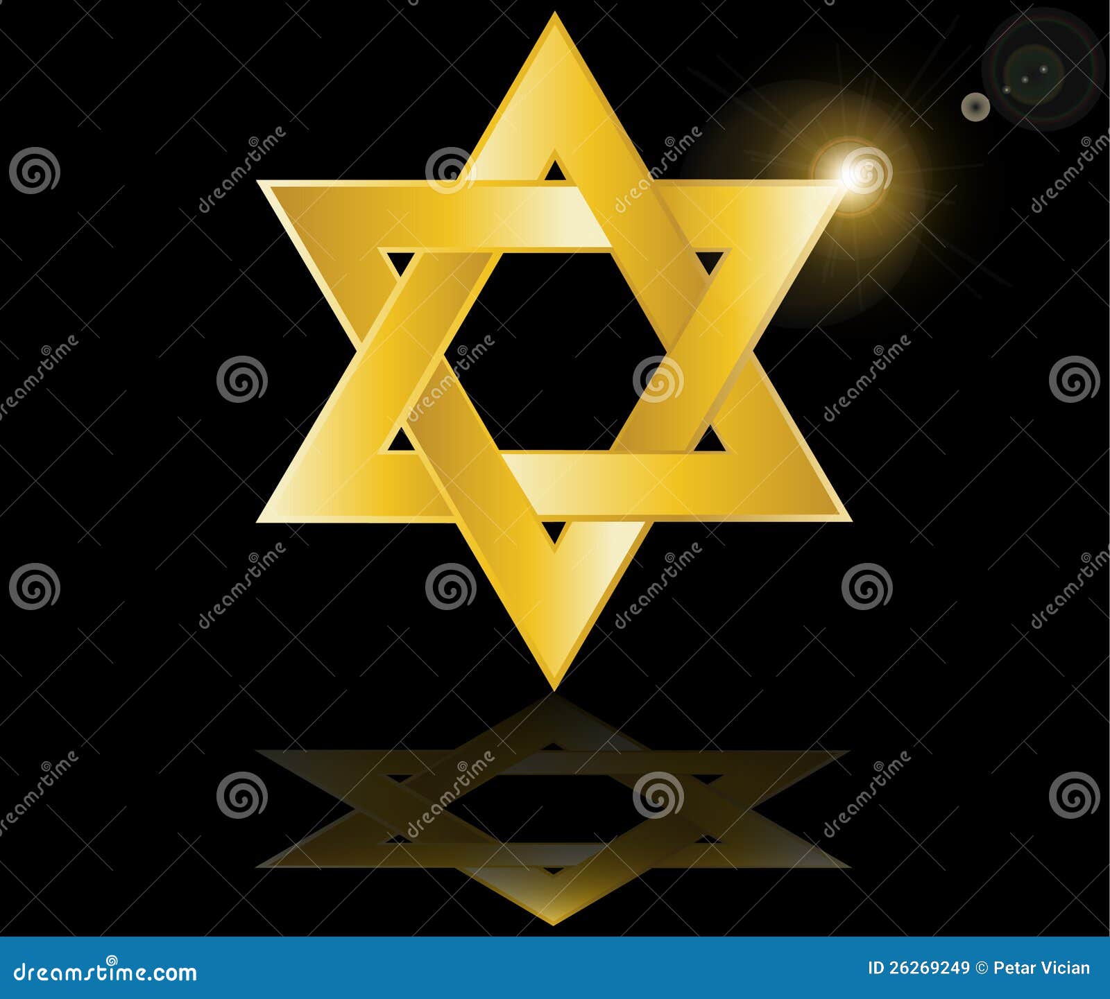 Stella Di Davide Ebrea Ebraica Illustrazione Vettoriale - Illustrazione ...
