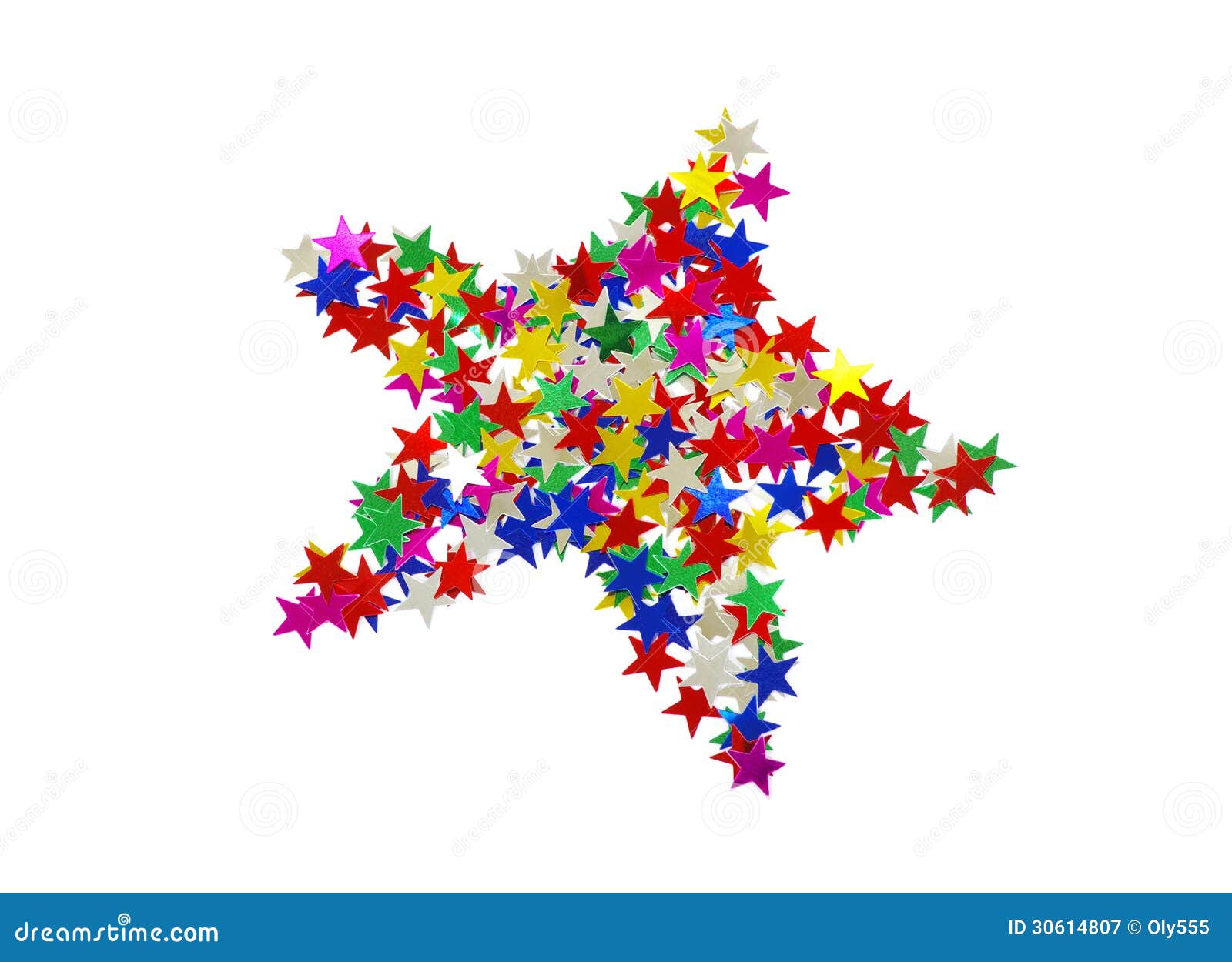 Stella Grande Composta Di Molte Stelle Colorate Immagine Stock ...